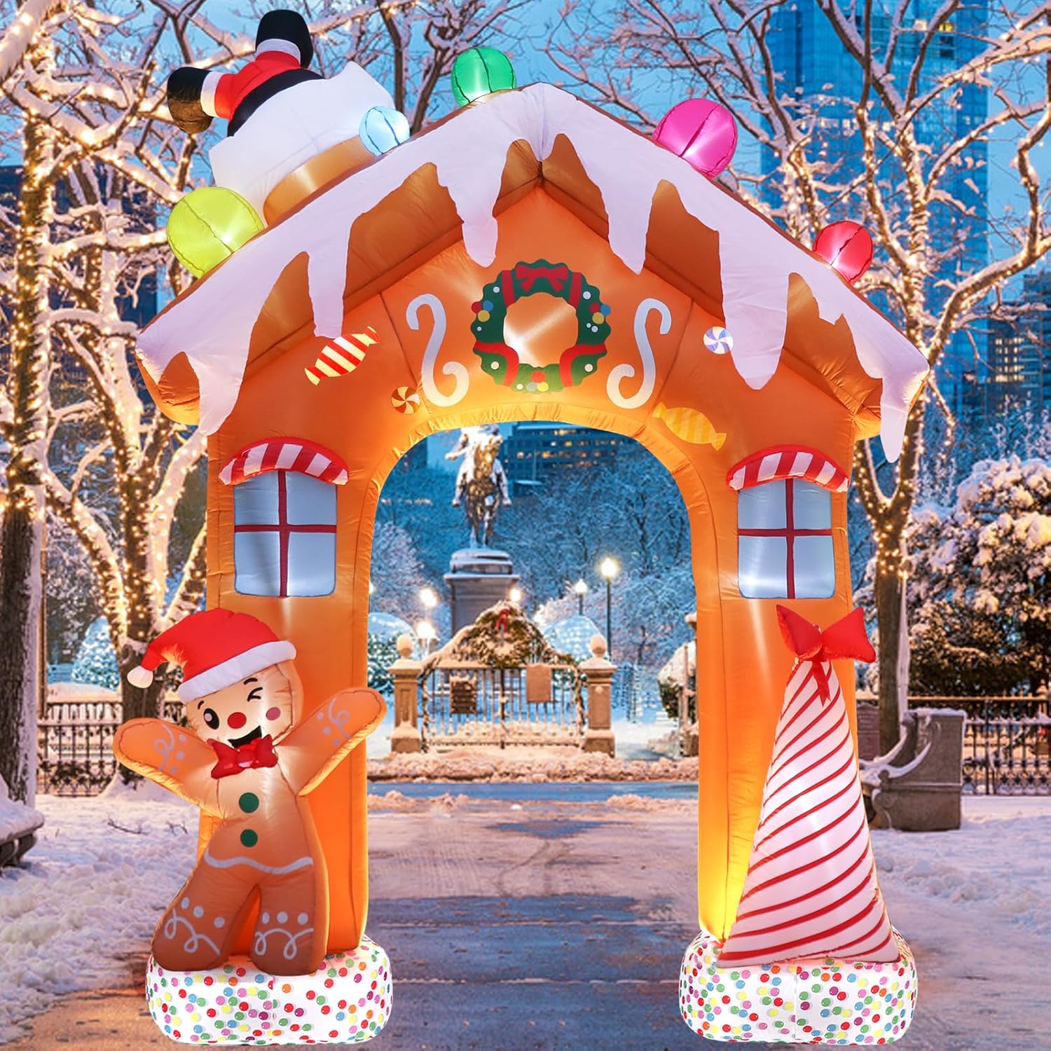 Amazon.com: 10 Ft Christmas Inflatables Decorations Outdoor, Built-in ...