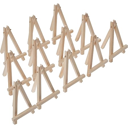 Amazon.com: 60 Pack 5 Inch Mini Wood Display Easel Artist Small Wooden ...
