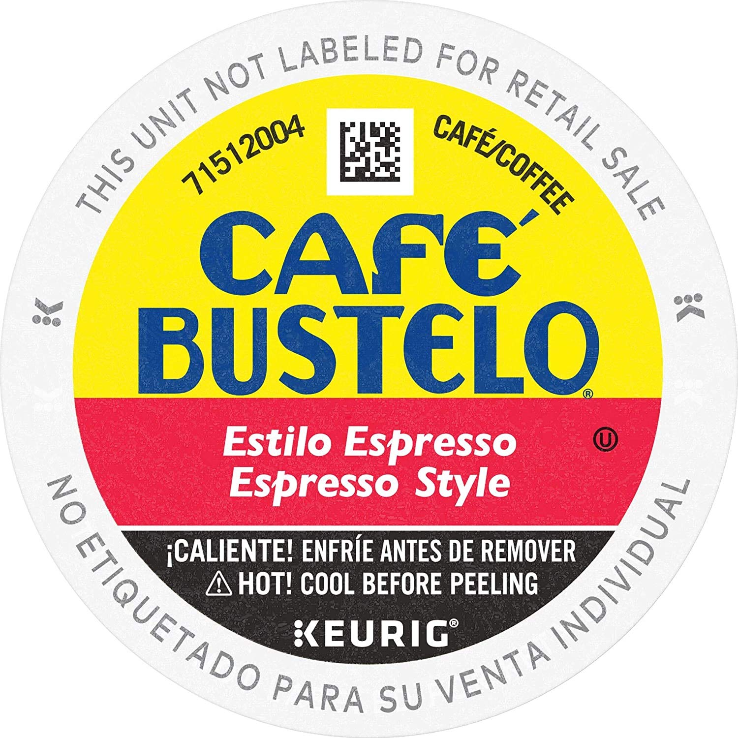 Amazon.com : Cafe Bustelo K-Cup Packs, Espresso Style. Pack of 12 pods ...