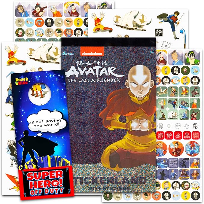 Amazon.com: Avatar The Last Airbender Stickers Set - Bundle with 200 ...