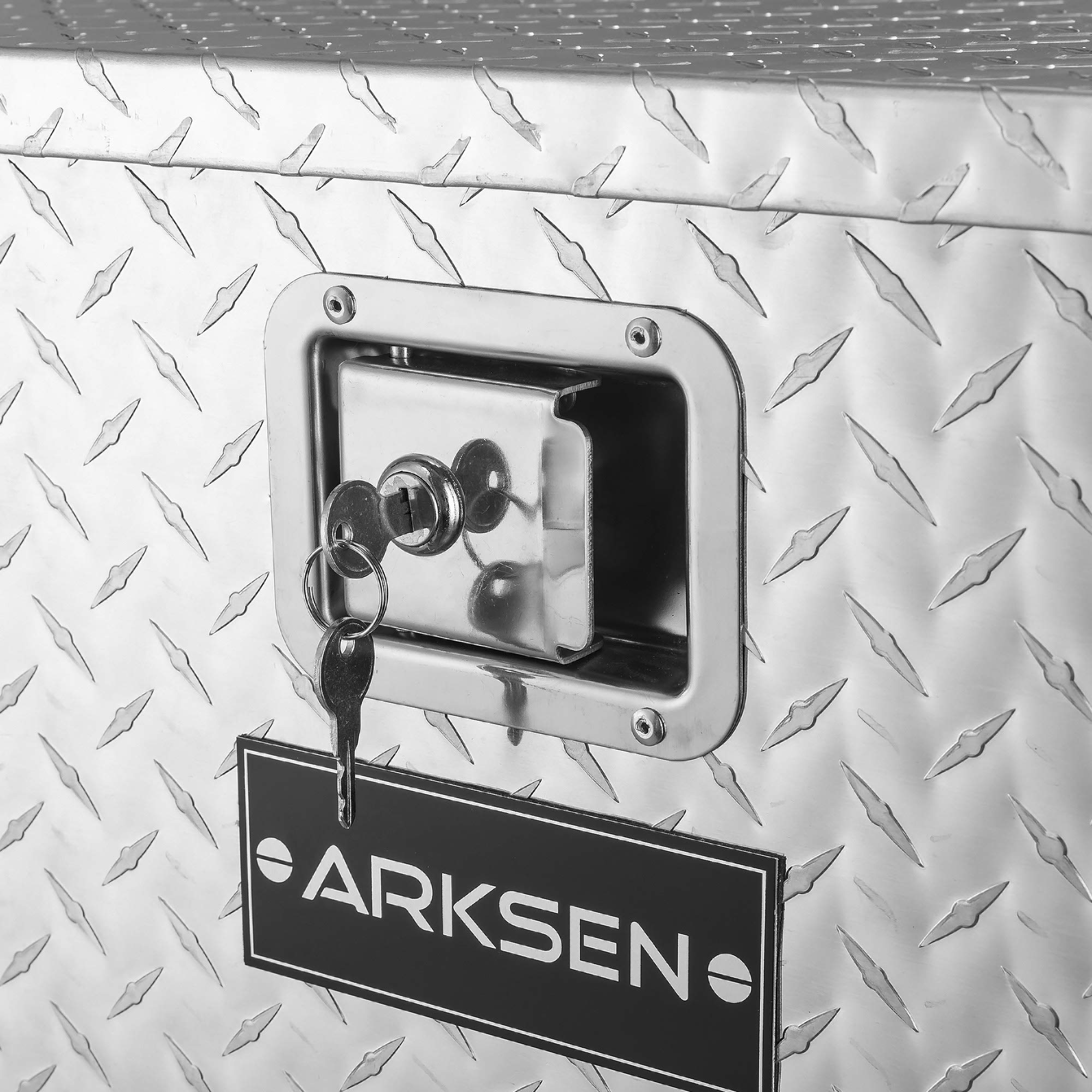 ARKSEN 33 Inch Heavy Duty Diamond Plate Aluminum Trailer Tongue Box arksen-33-inch-heavy-duty-diamond-plate-aluminum-trailer-tongue-box