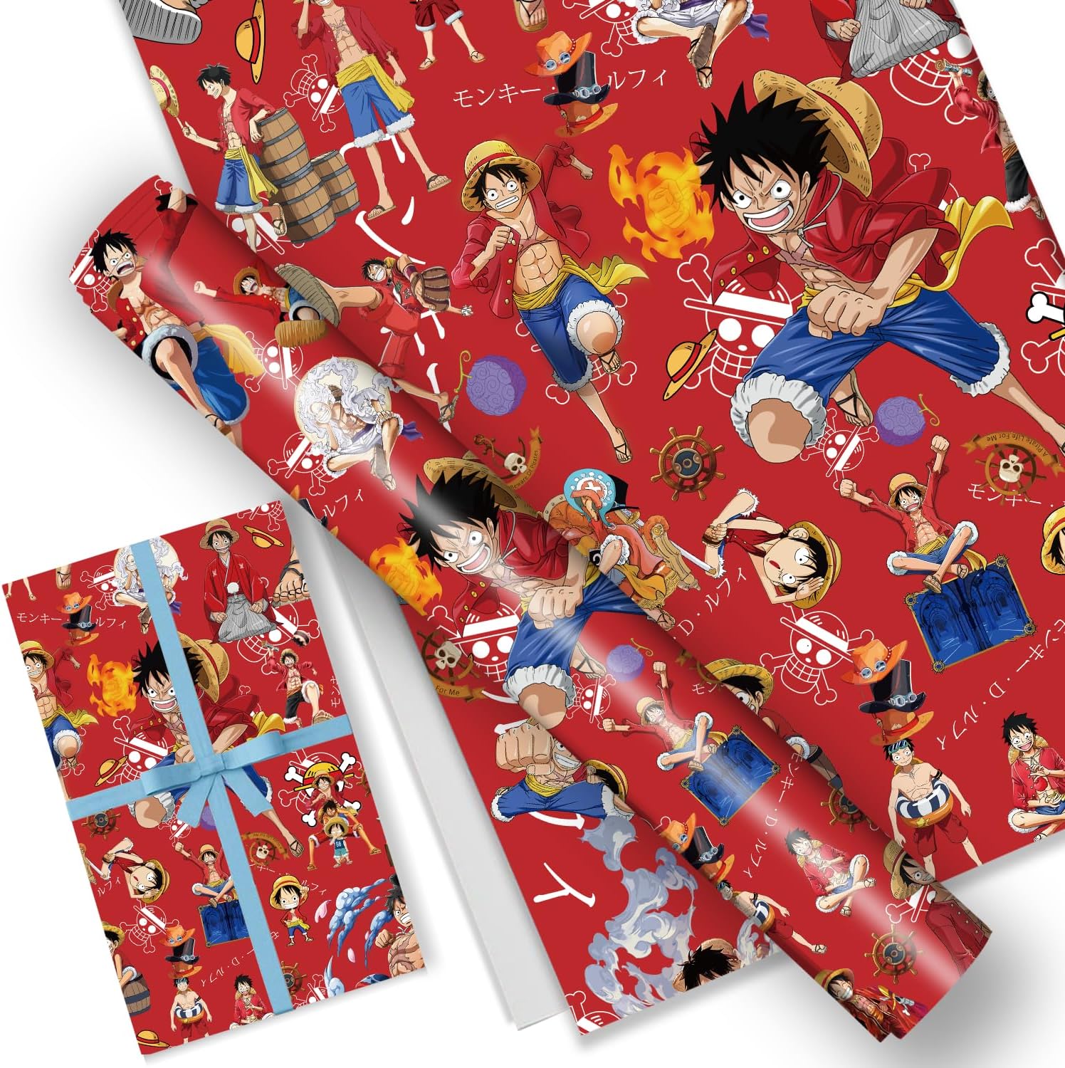 Bonamana Pack of 5 ONE PIECE Gift Wrapping Paper 51 x 75 cm Kraft Paper ...