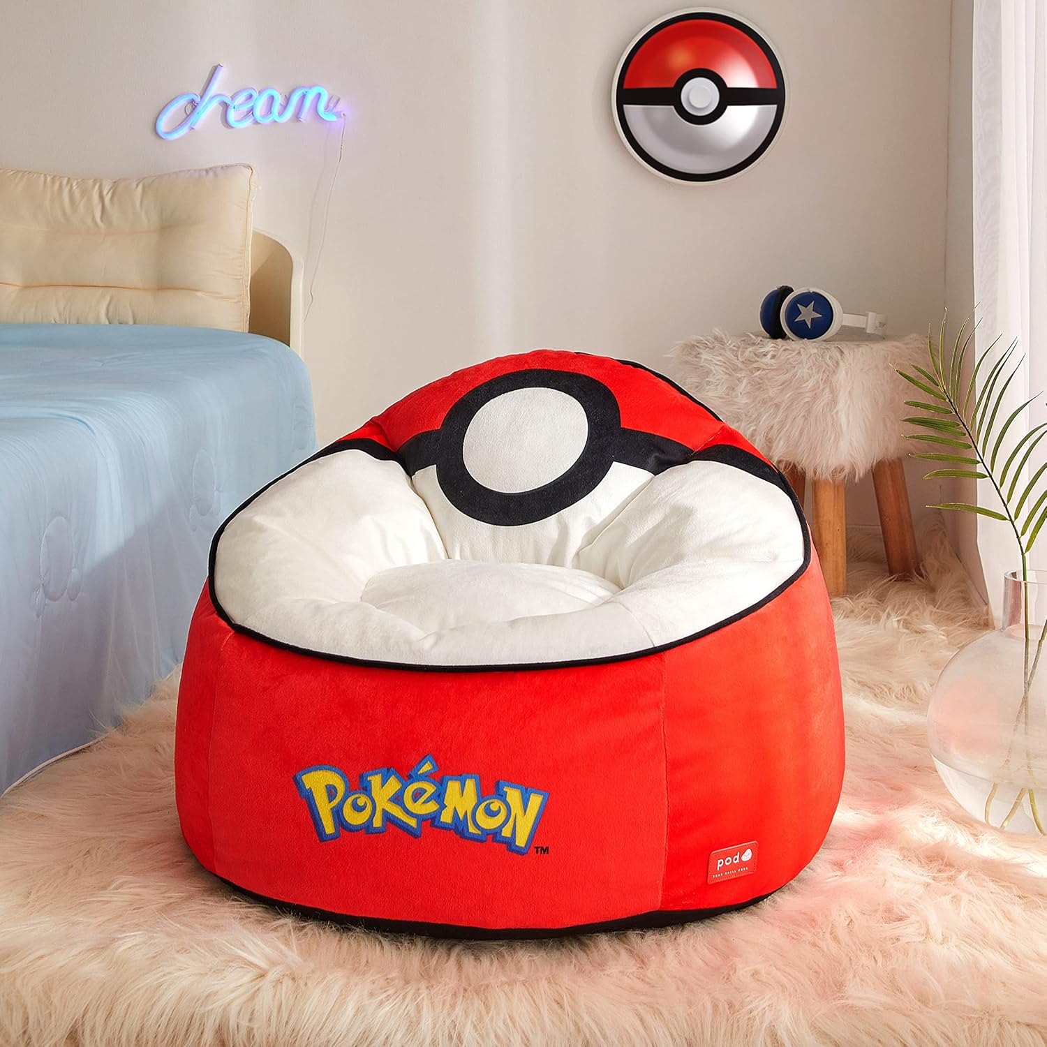 Buy Idea Nuova Pokemon Hillside by pod Kids Plush Bean Bag Chair, 24 ...