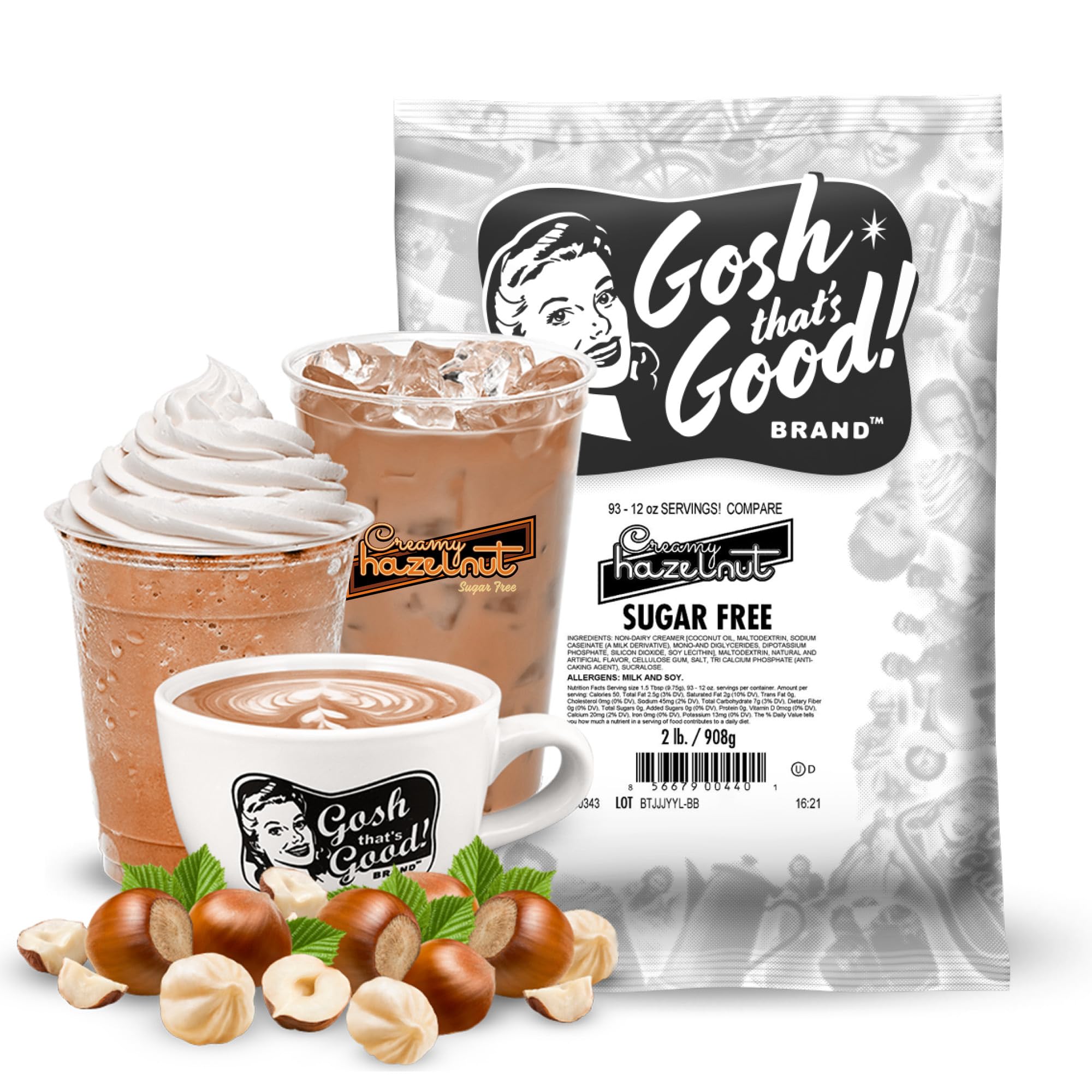 Amazon.com: Gosh That's Good! Brand™ Sugar Free Creamy Hazelnut ...