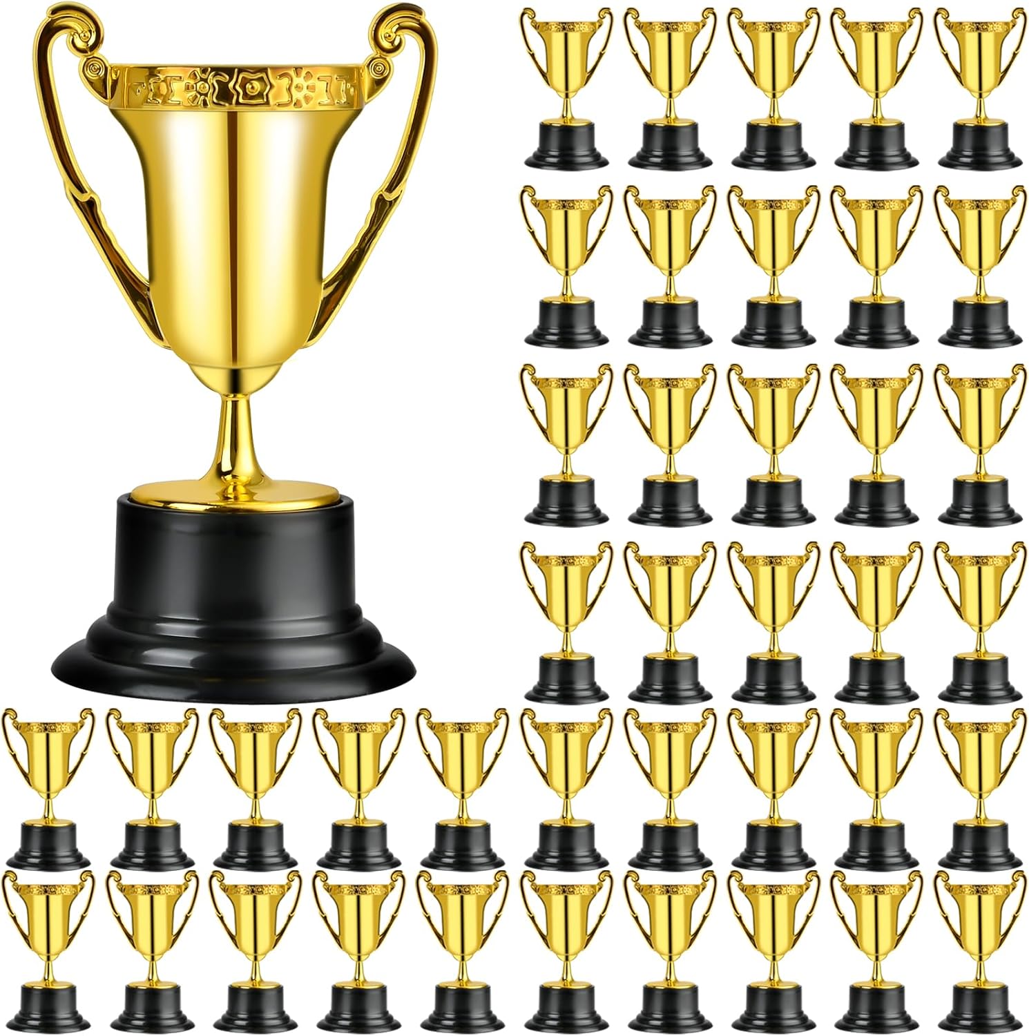 Amazon.com : Aemygo 3.4inch Mini Gold Award Trophy Cups, 40 Pcs Plastic ...