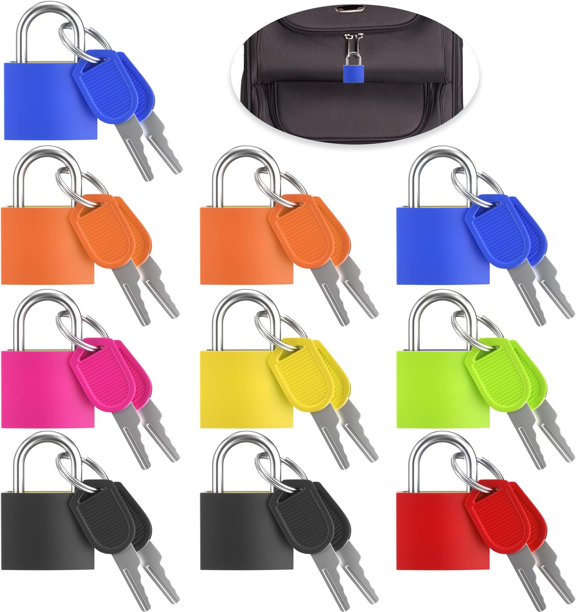 3X 2cm Brass Padlocks - Small Suitcase Luggage Travel Bag Case Backpack ...