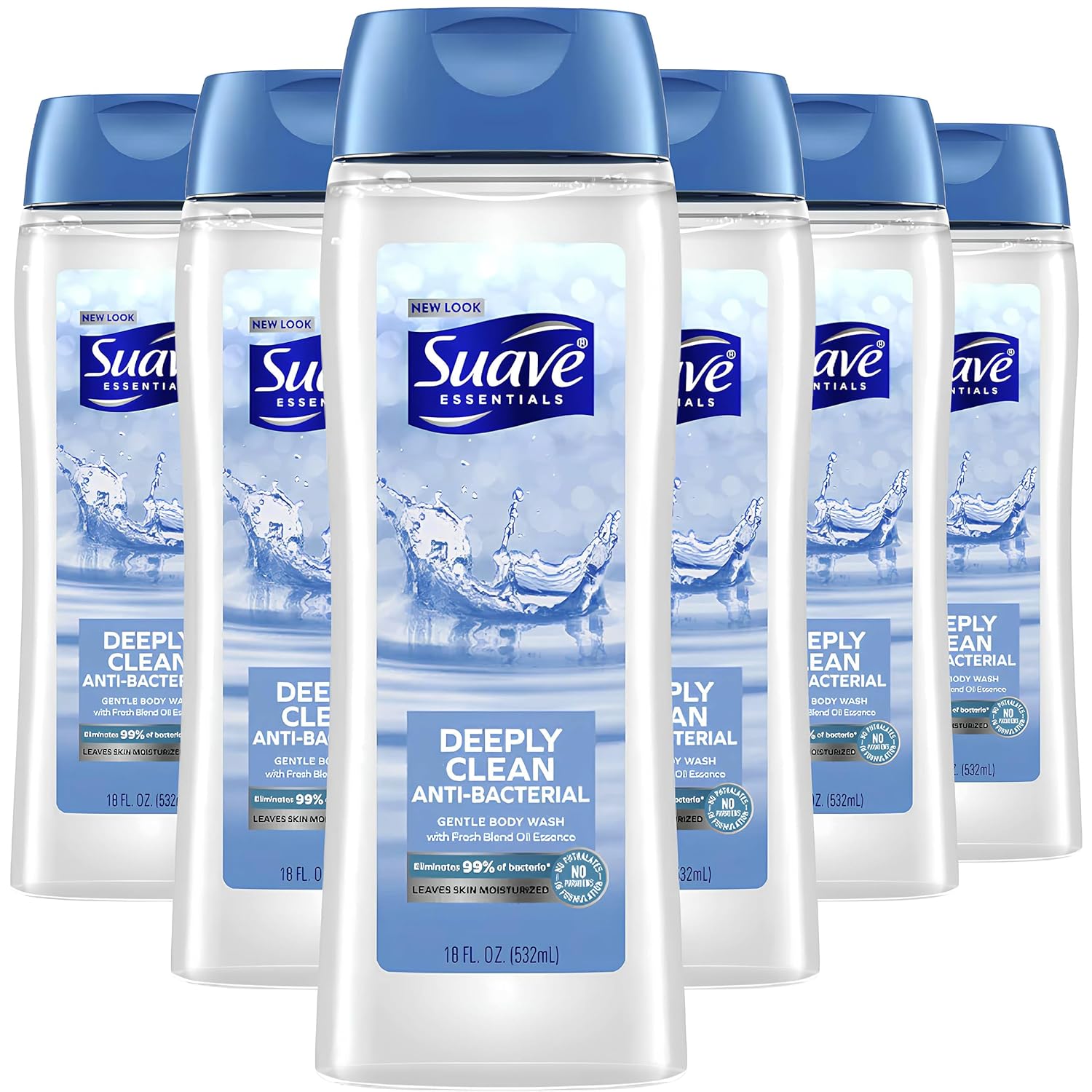 Amazon.com : Suave Deeply Clean Body Wash, 6 Pack, Gentle Body Wash ...