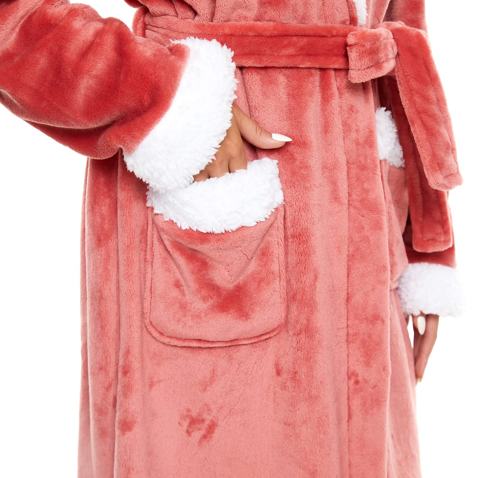 Snapklik.com : Iniber Plush Robes For Women, Womens Robe Long, Fuzzy ...