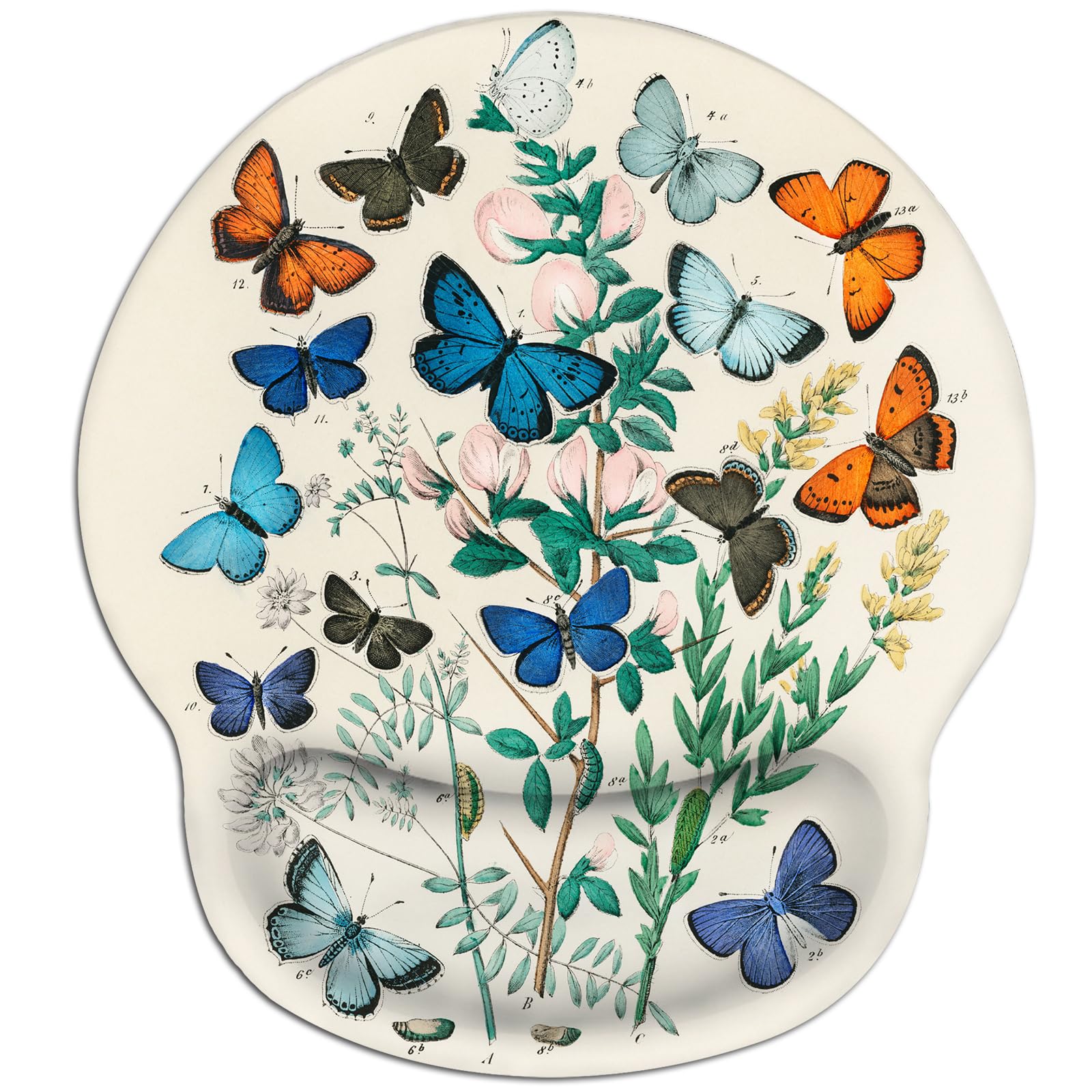 Amazon.com: Butterfly Mouse Pad Wrist Support Aesthetic Ergonomic Mouse ...