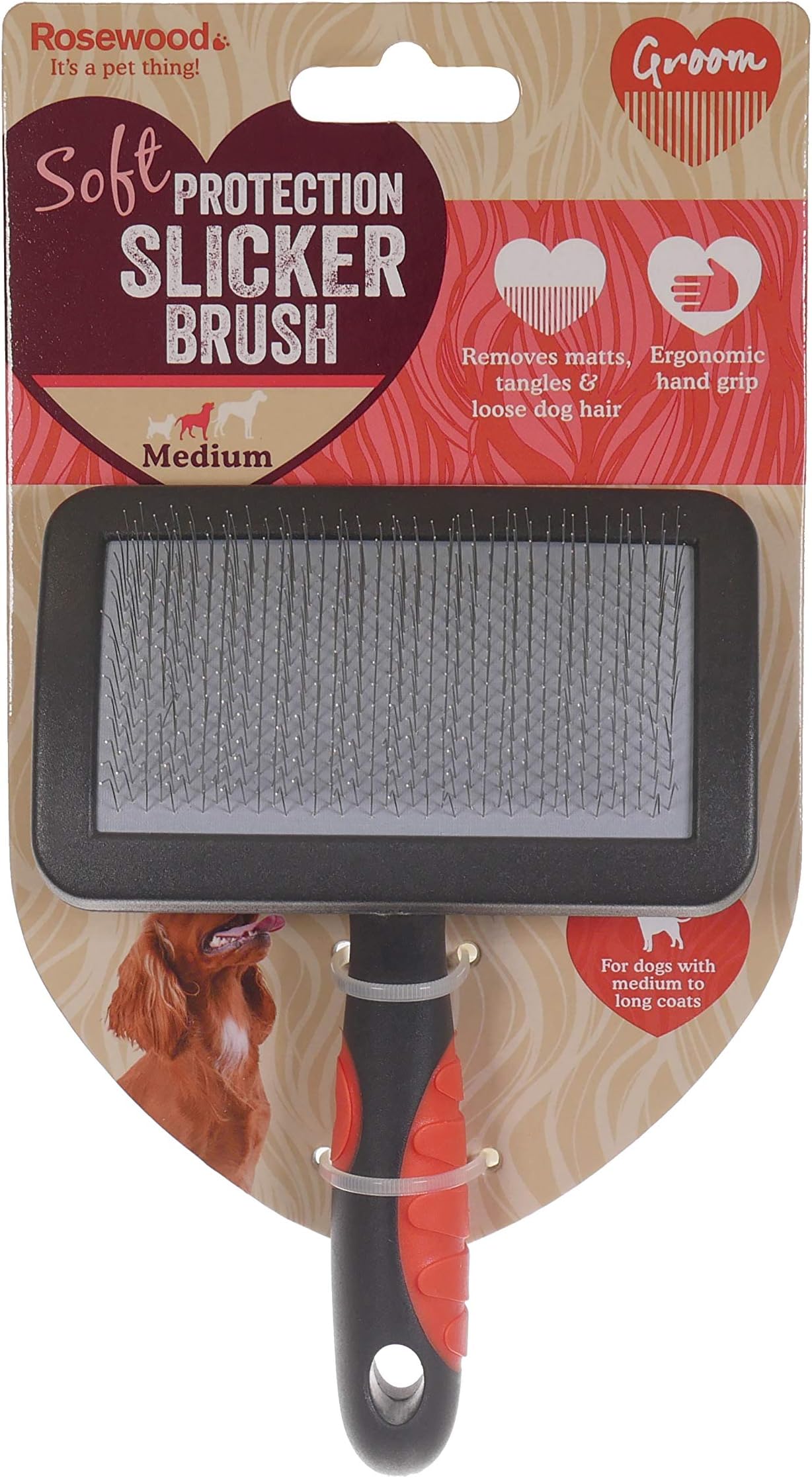 Rosewood Soft Protection Slicker Brush Dogs, Medium : Amazon.co.uk: Pet ...