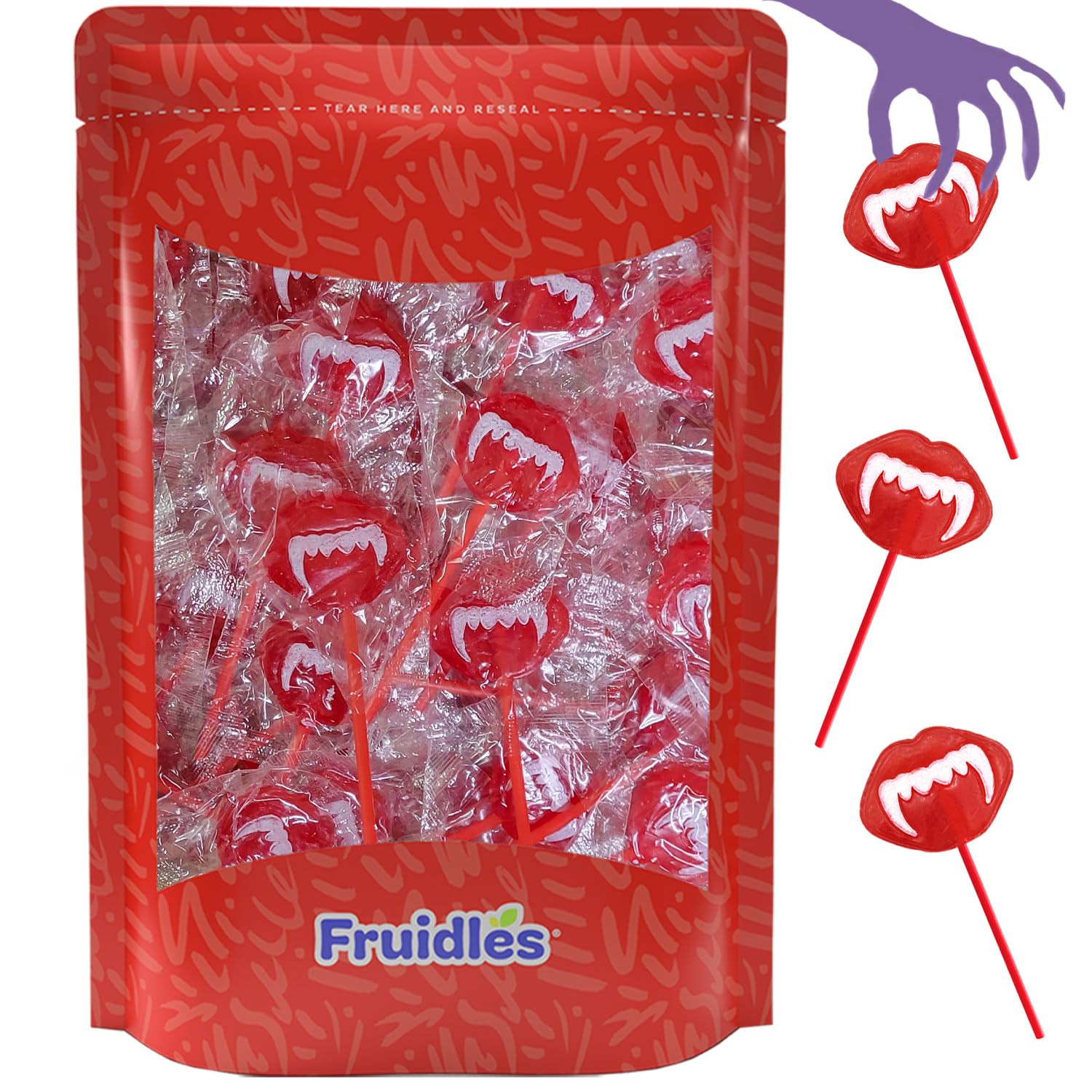 Snapklik.com : Fruidles Halloween Vampires Fangs Tattoo Lollipop ...