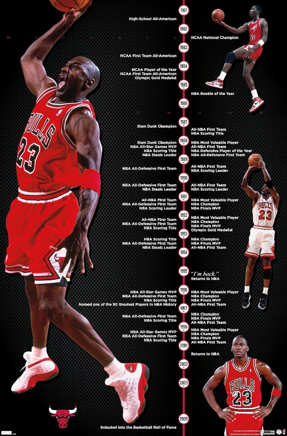 Michael Jordan - Timeline Wall Poster : Amazon.ca: Sports & Outdoors