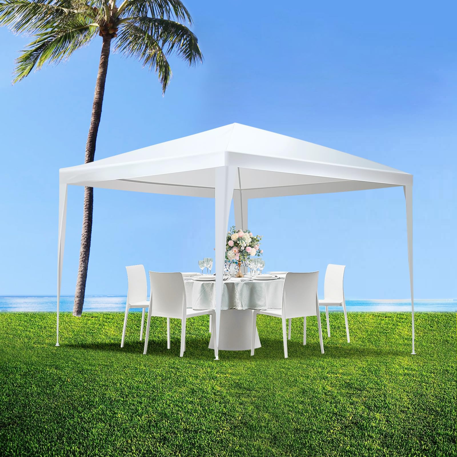 Amazon.com : 10'x10' Party Tent, Outdoor Tents for Parties, Wedding ...