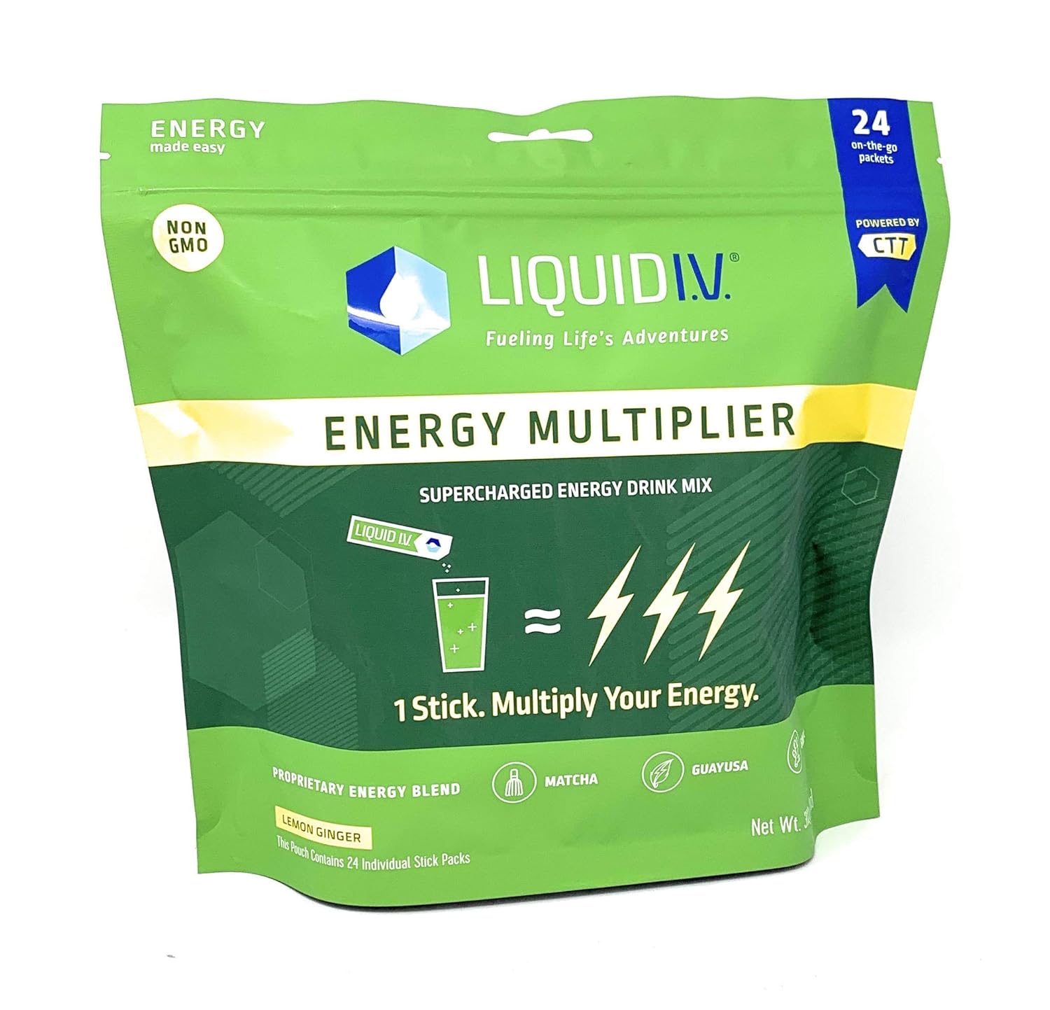 Liquid IV Liquid IV Energy Multiplier Lemon Ginger Energy Drink Mix 11 ...