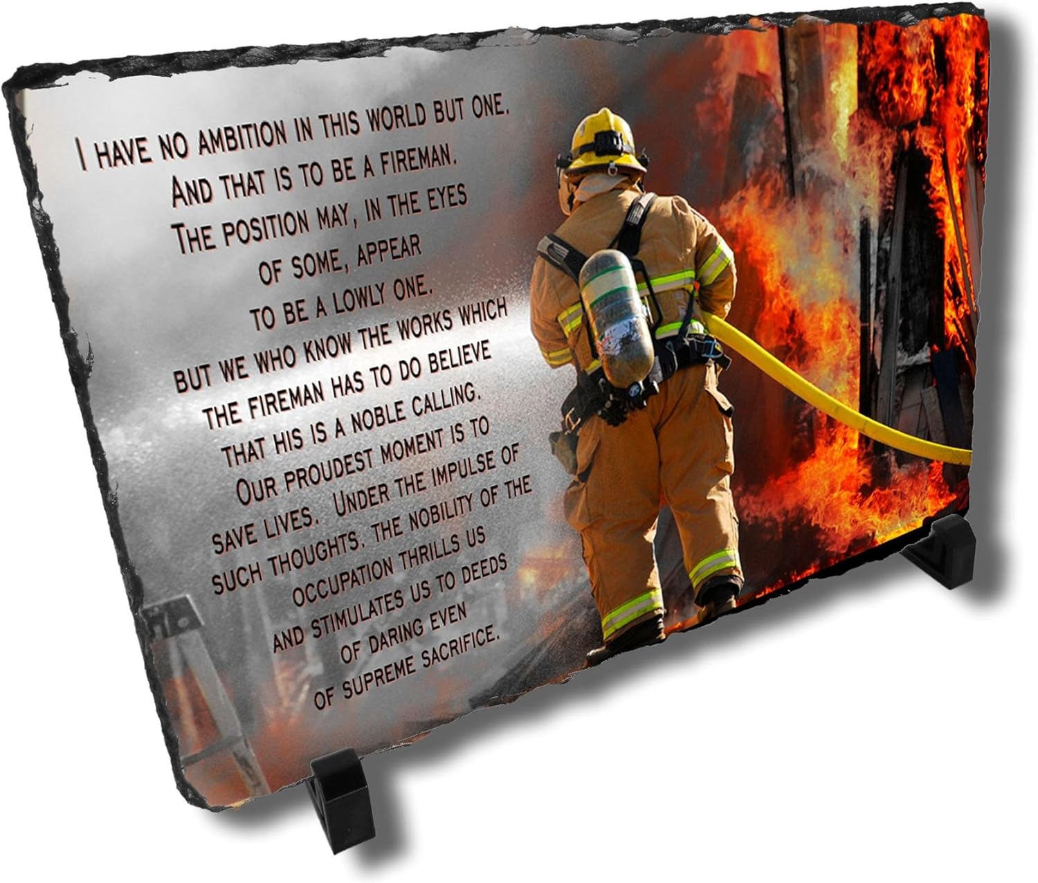 Amazon.com: Redeye Laserworks Firefighter's Creed Stone Plaque from ...