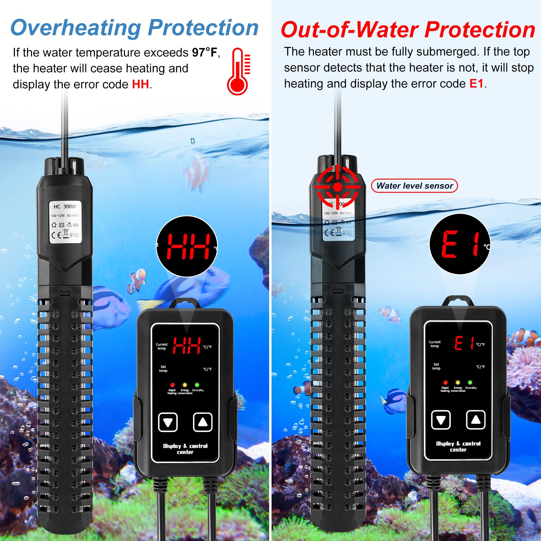 Snapklik.com : Aquarium Heater For Fish Tank: 300W Fish Tank Heater ...