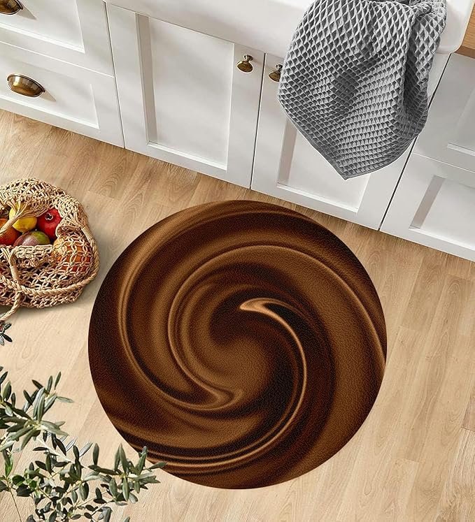 Amazon.com: Small Round Area Rugs 2 Feet Chocolate Outdoor Circular ...