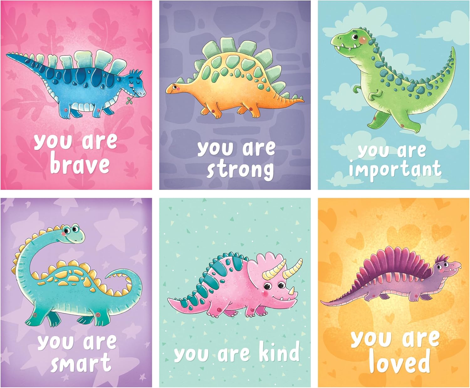 Amazon.com: L&O Goods Dinosaur Motivational Posters – Set of 6 • 8x10 ...
