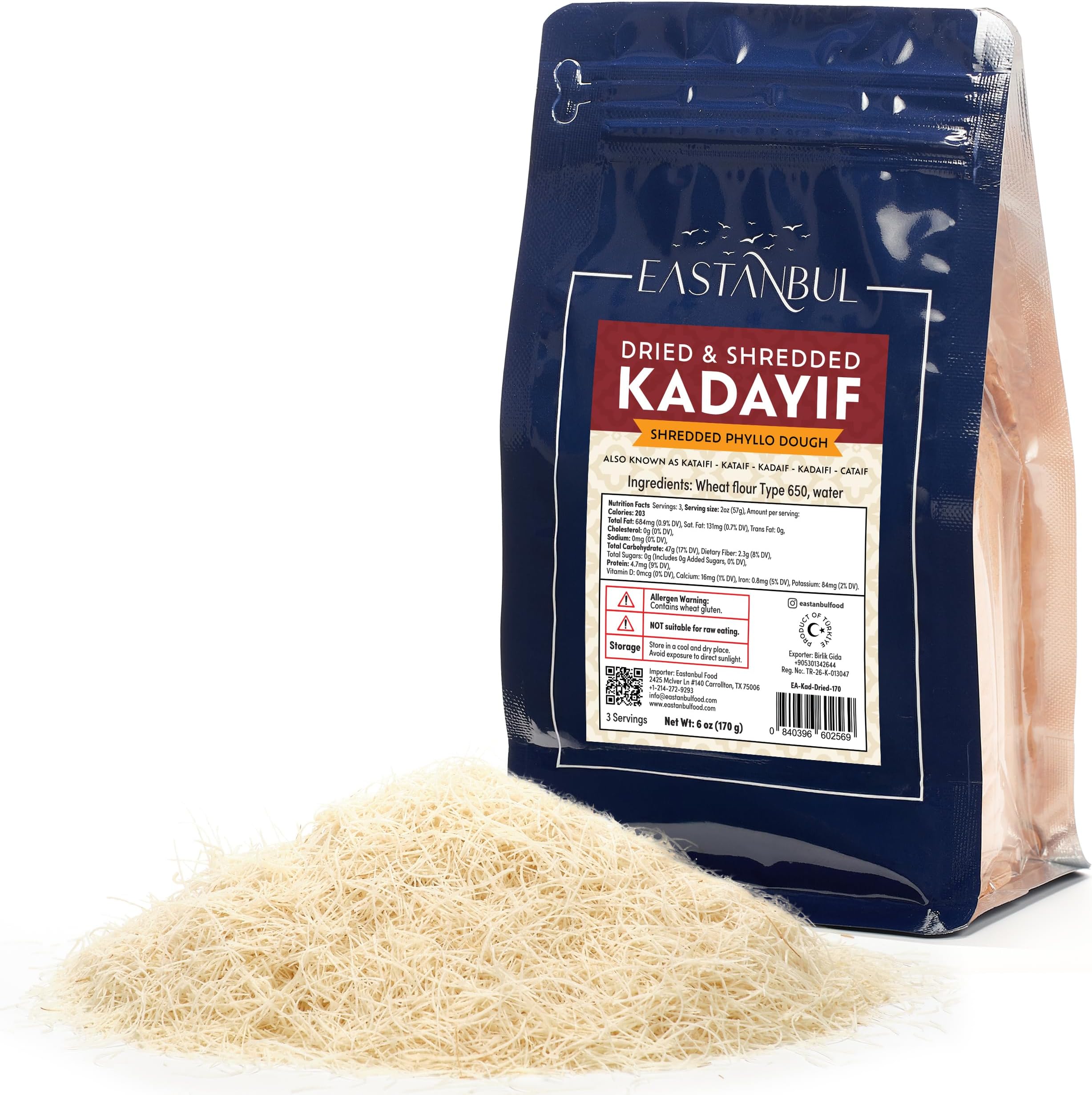 Amazon.com: Fine Knafeh Ready Mix (Knafeh Na'meh) - 1lb : Grocery ...