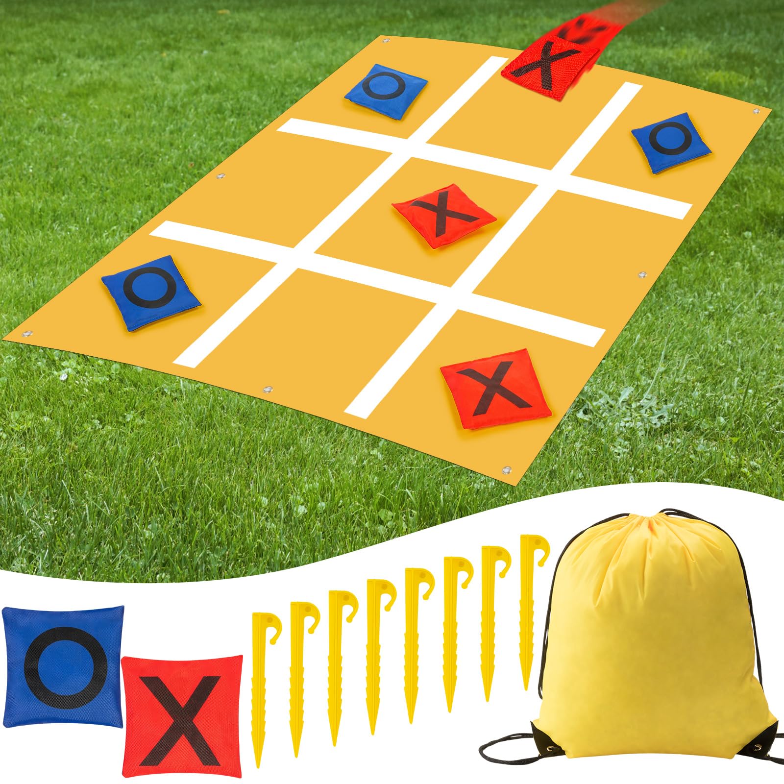 Amazon.com: Capoda 20 Pcs Tic Tac Toe Game Set Bean Bag Toss Game ...