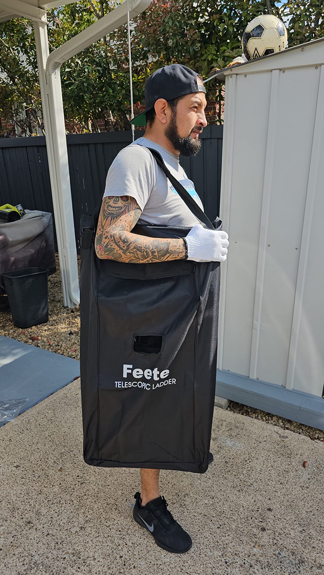 $28/mo - Finance FEETE 16.5FT A Frame Telescoping Ladder, Lightweight ...