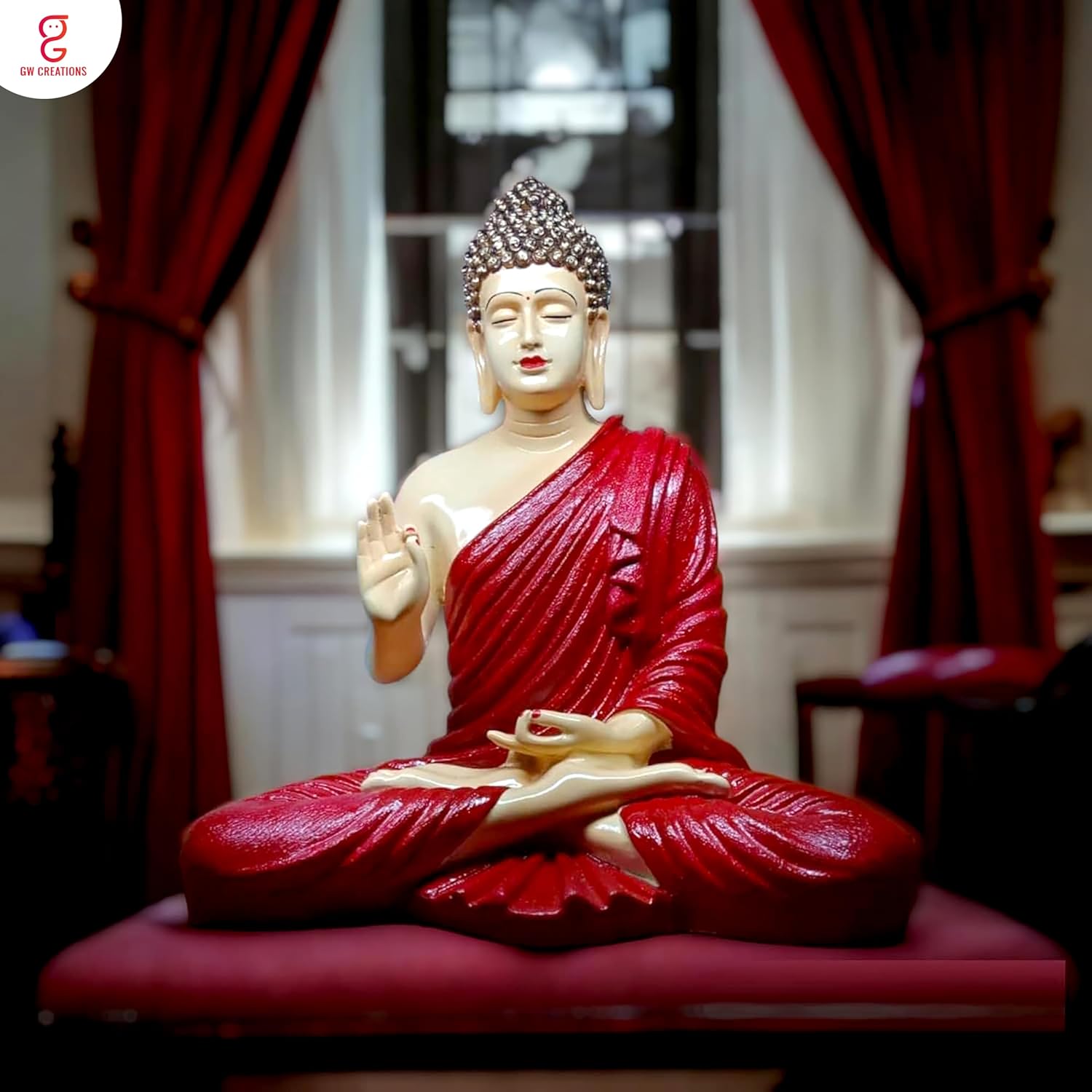Buy GW Creations Meditating Buddha in Marble Finish with Highly ...