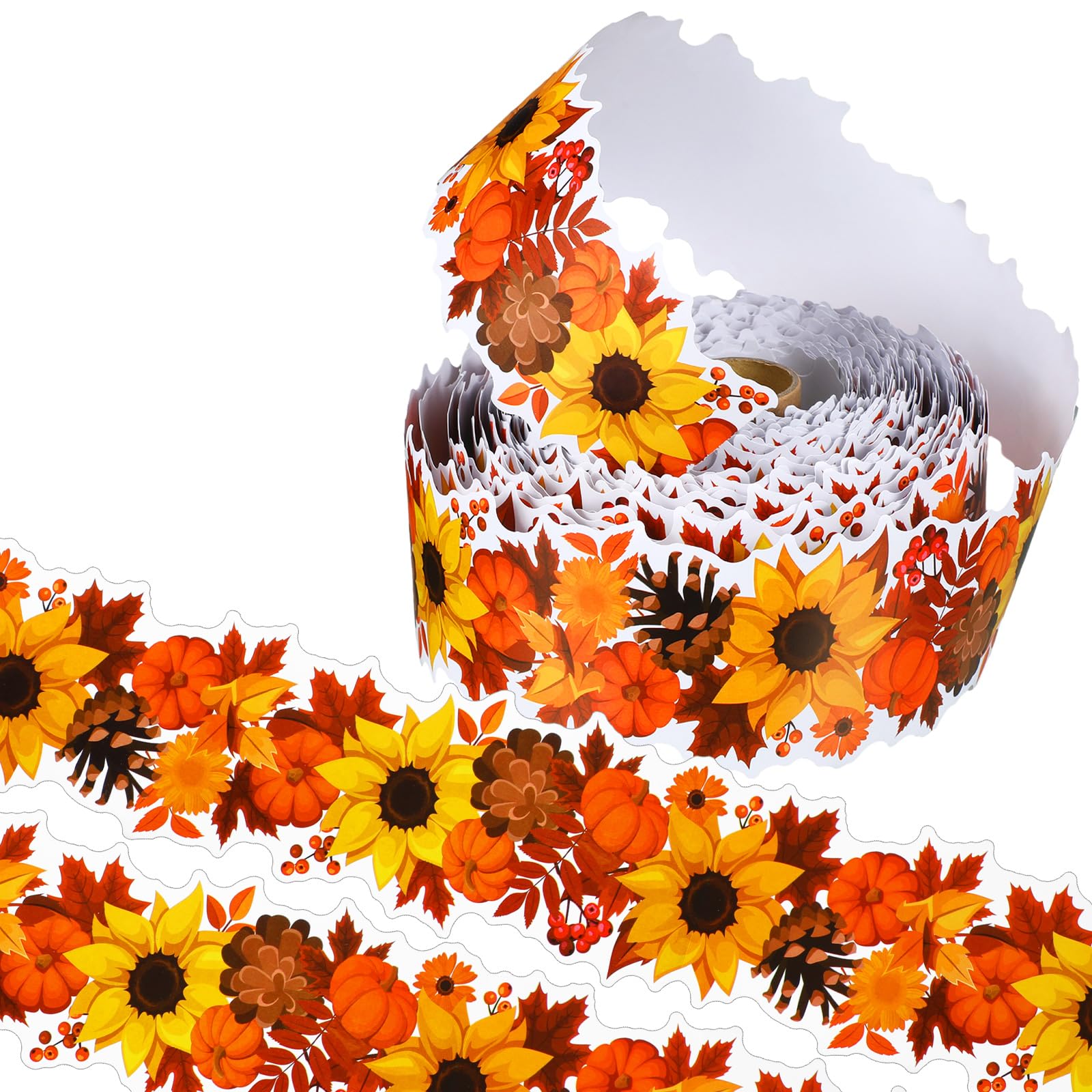 Snapklik.com : 65.6 Ft Thanksgiving Bulletin Board Border Fall Pumpkin ...