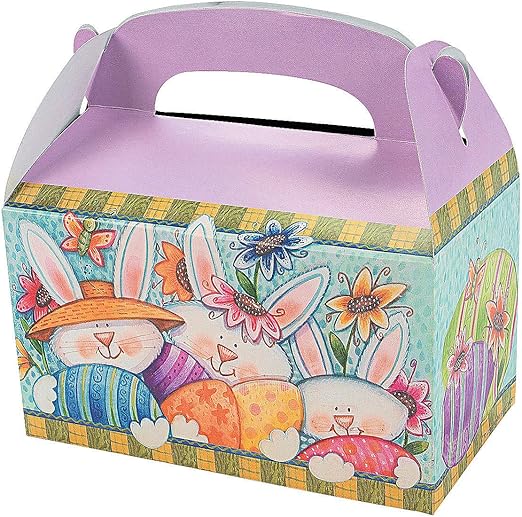 Amazon.com: Fun Express - Easter Cardboard Treat Box for Easter - Party ...
