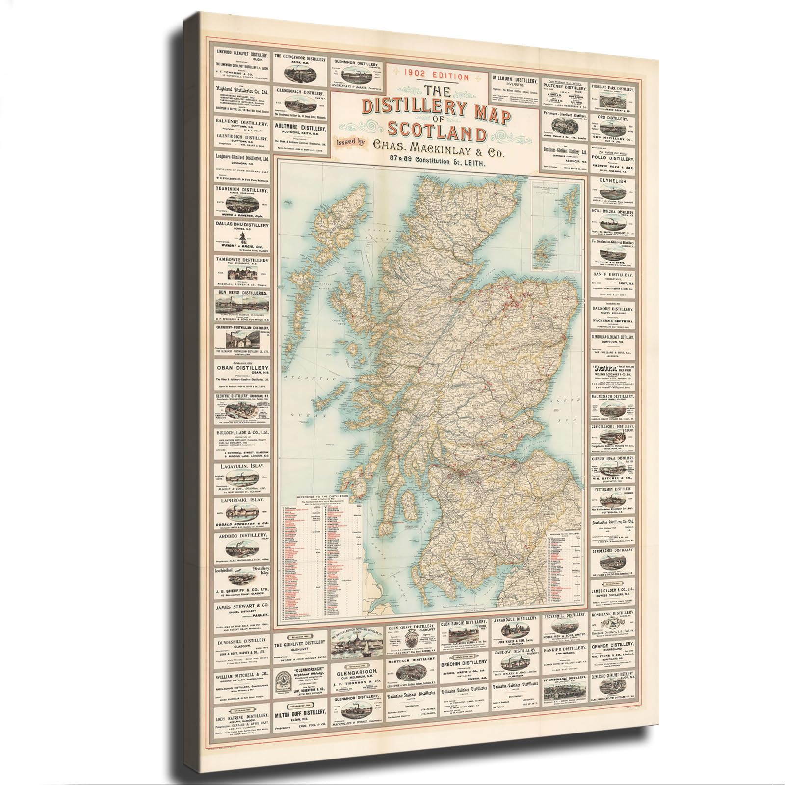 Amazon.com: Whiskey Map of Scotland Vintage Scotch Print Poster Modern ...