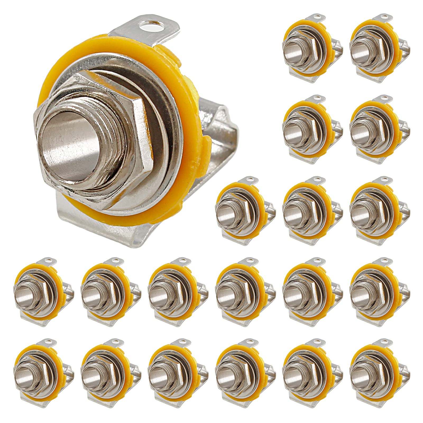 Amazon.com: Jiozermi 20 PCS 1/4" Mono TS Socket Panel Mount Jacks, 6 ...