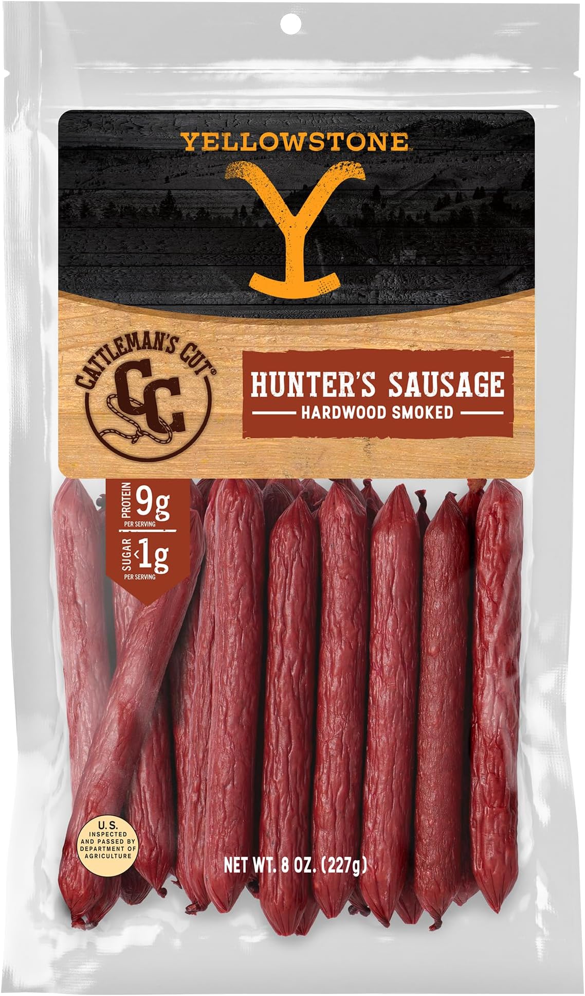 Amazon.com: Yellowstone by Cattleman's Cut Hunter's Sausage Sticks, 8 ...