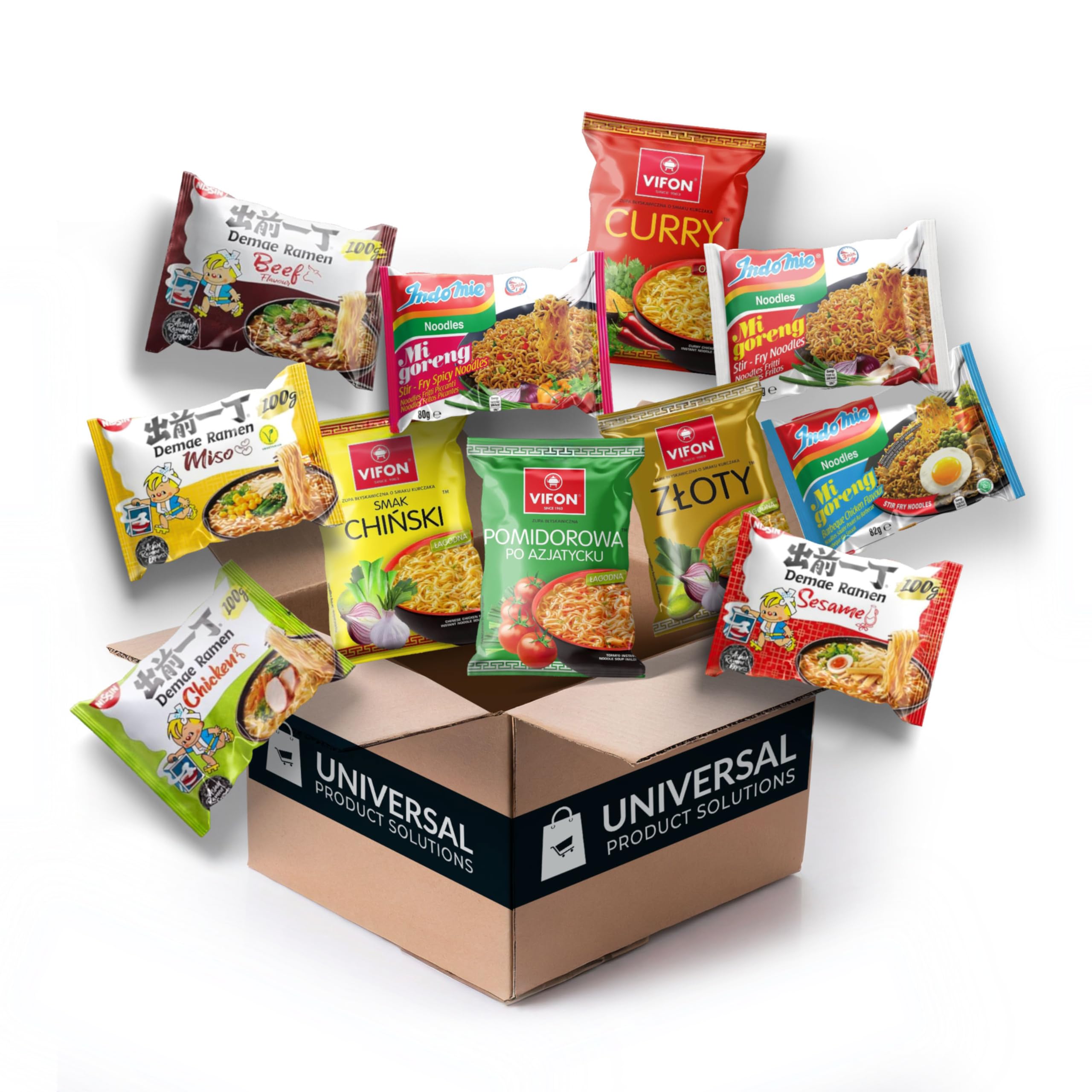 Buy Nissin, VIFON & Indomie Noodles Assortment Pack, Customised 30-Pack ...