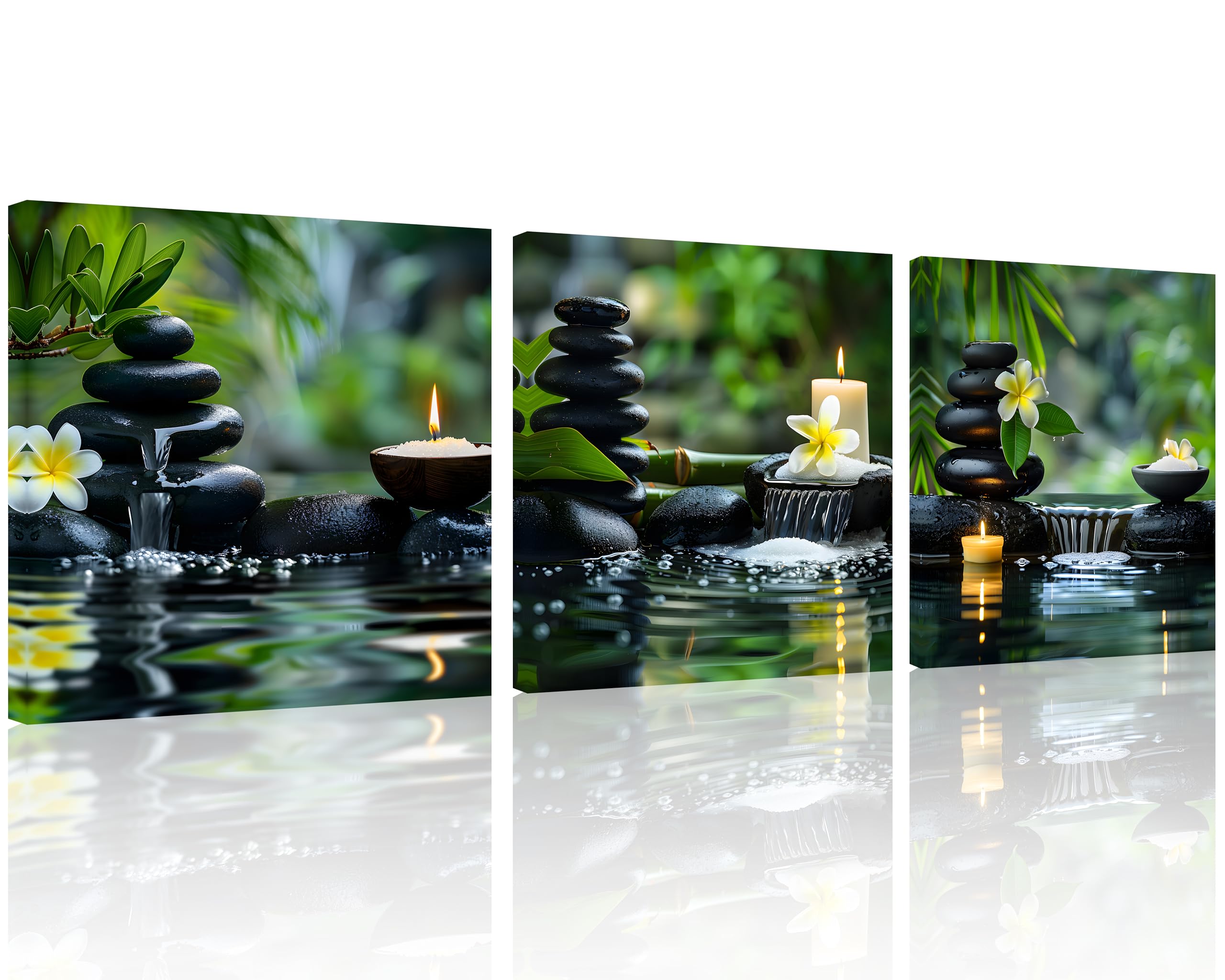 Amazon.com: TutuBeer 3 Panels Zen Wall Art Zen Pictures for Bathroom ...