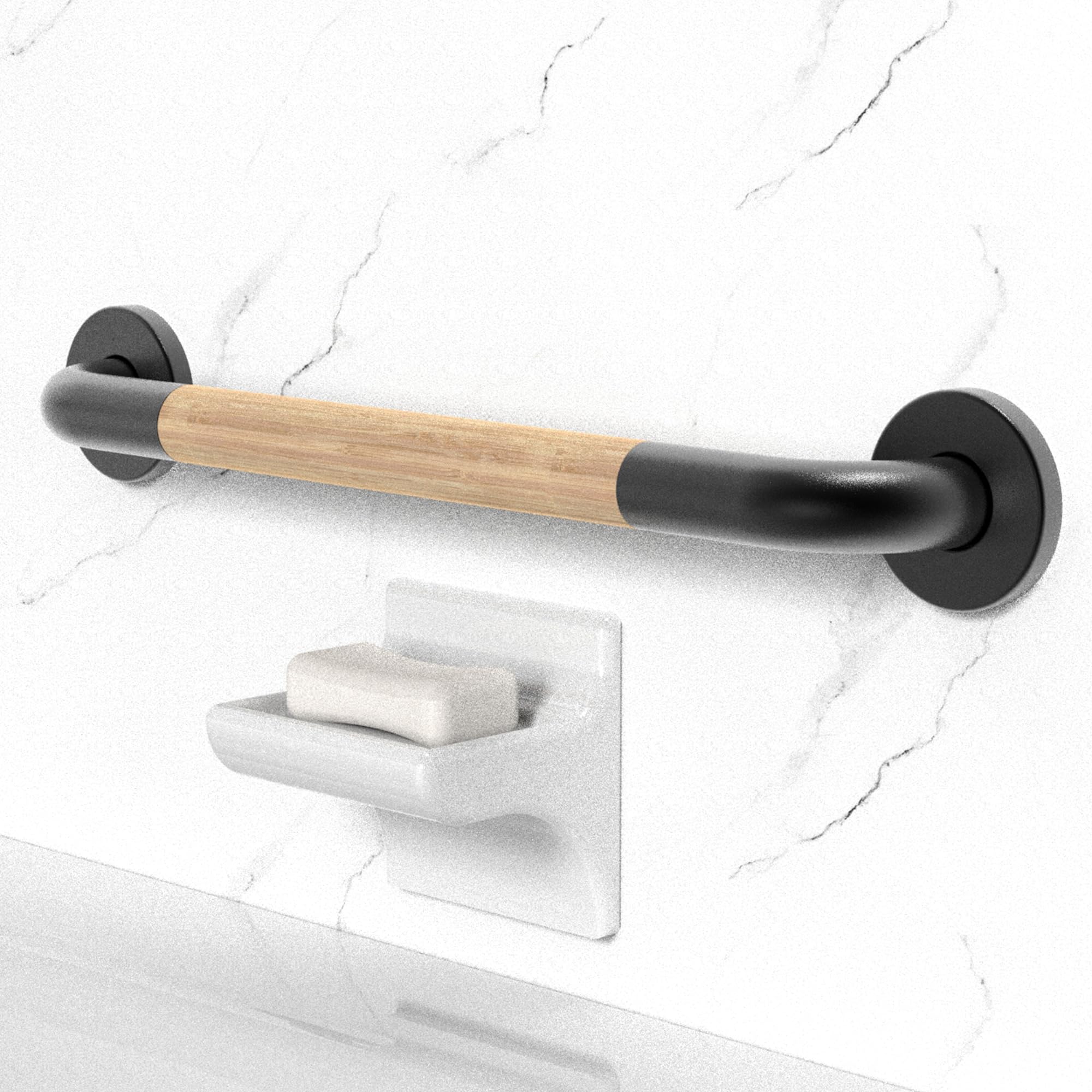 Amazon.com: AquaChase Safety Grab Bar for Bathroom & Toilet, Natural ...
