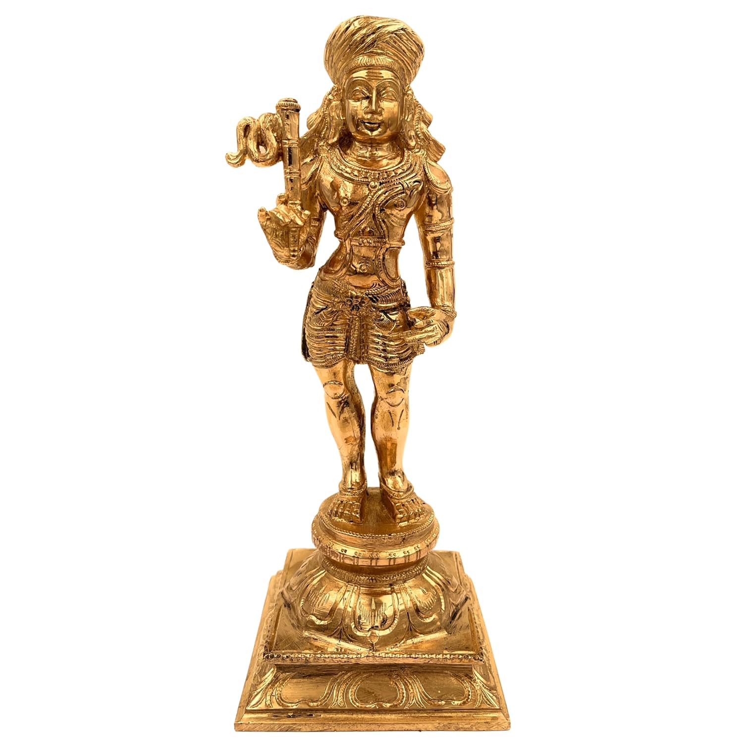 Buy South Indian Arts Bronze Hindu God Idol,Gold, 9 Inch, 1 Piece ...