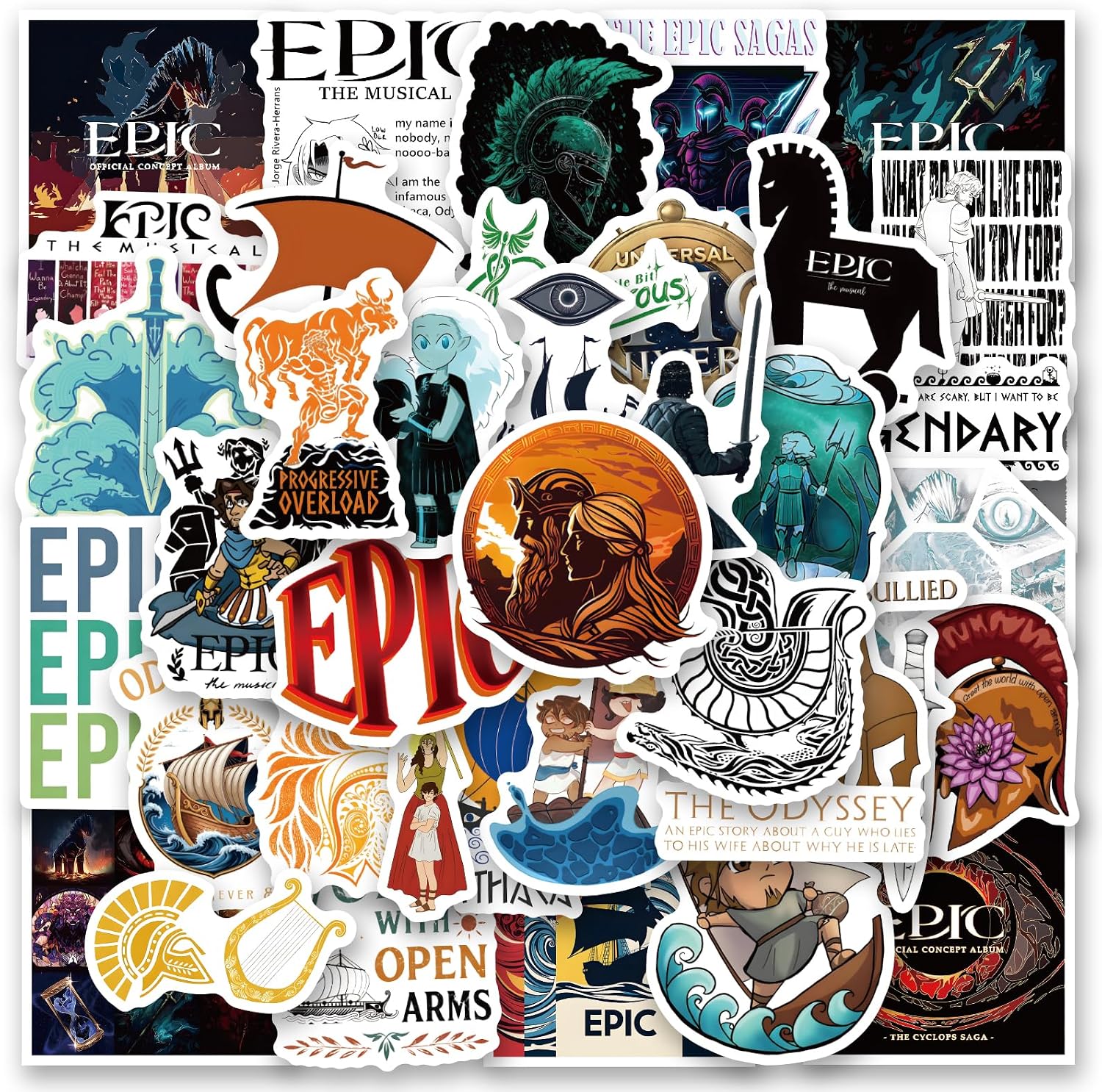 Amazon.com: 57PCS Epic The Musical Stickers Pack Vinyl Aesthetics ...