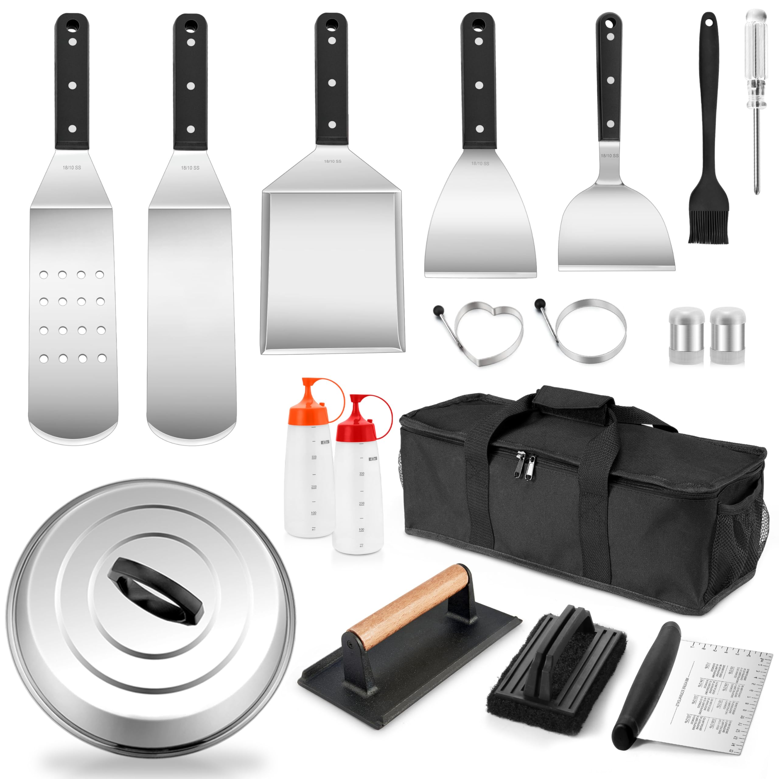 Amazon.com : Griddle Accessories kit (18Pcs), Joyfair 18/10 Stainless ...