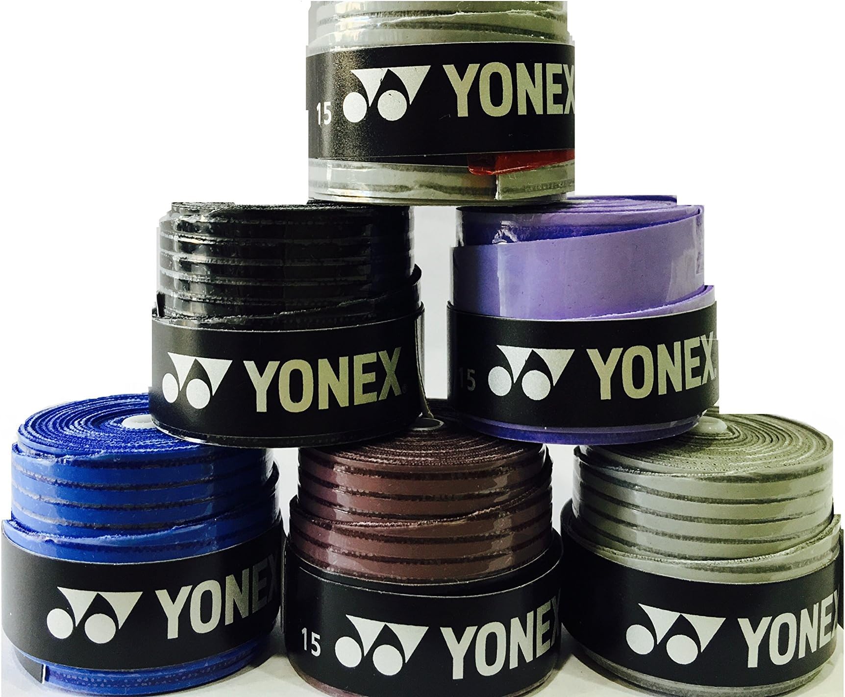 YONEX Etec Badminton Grip (Assorted Colour) - Pack of 6 : Amazon.in ...