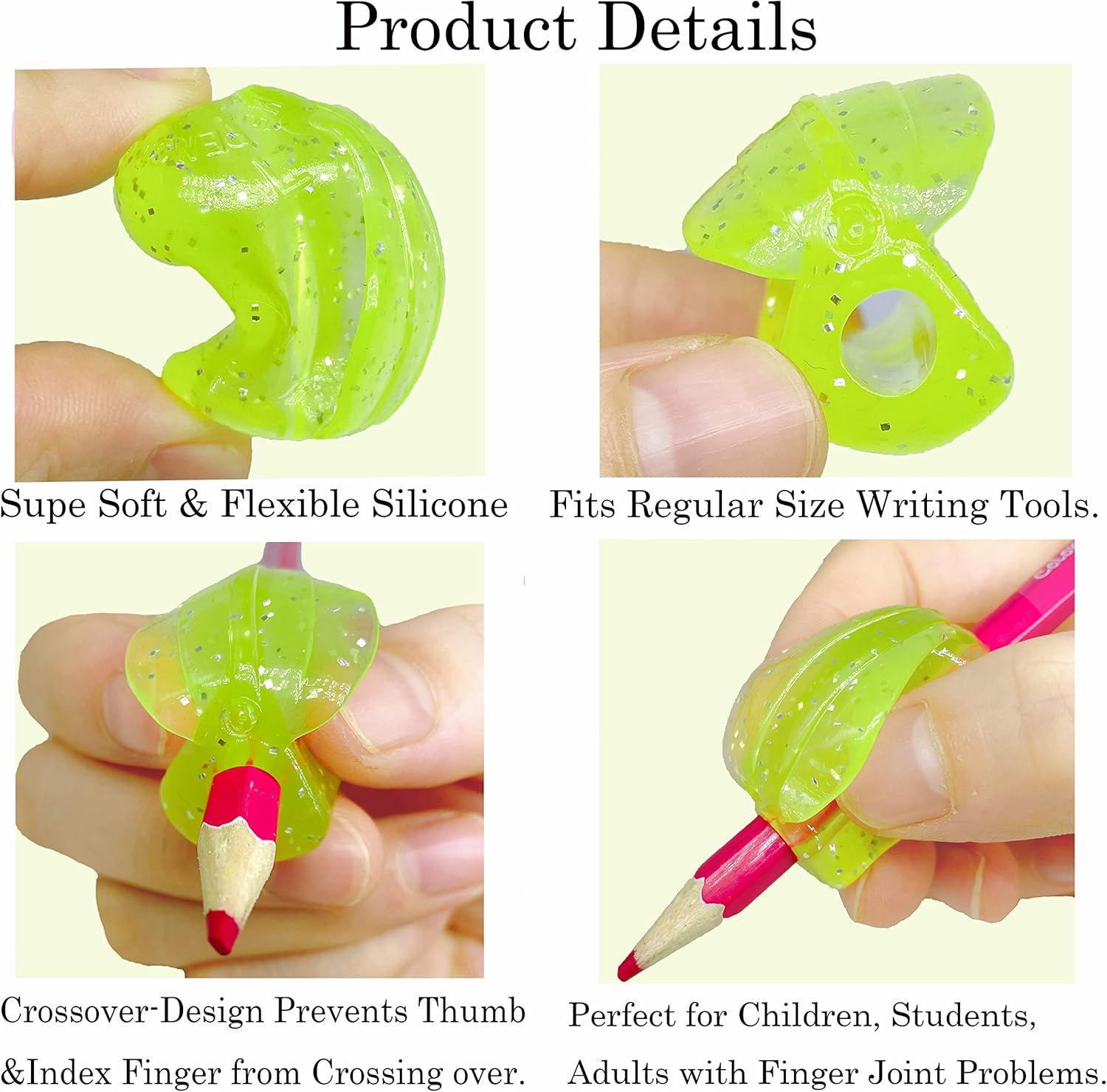 UWinsic Crossover Pencil Grips, 5 Cross Guard Pencil Grips for Children ...