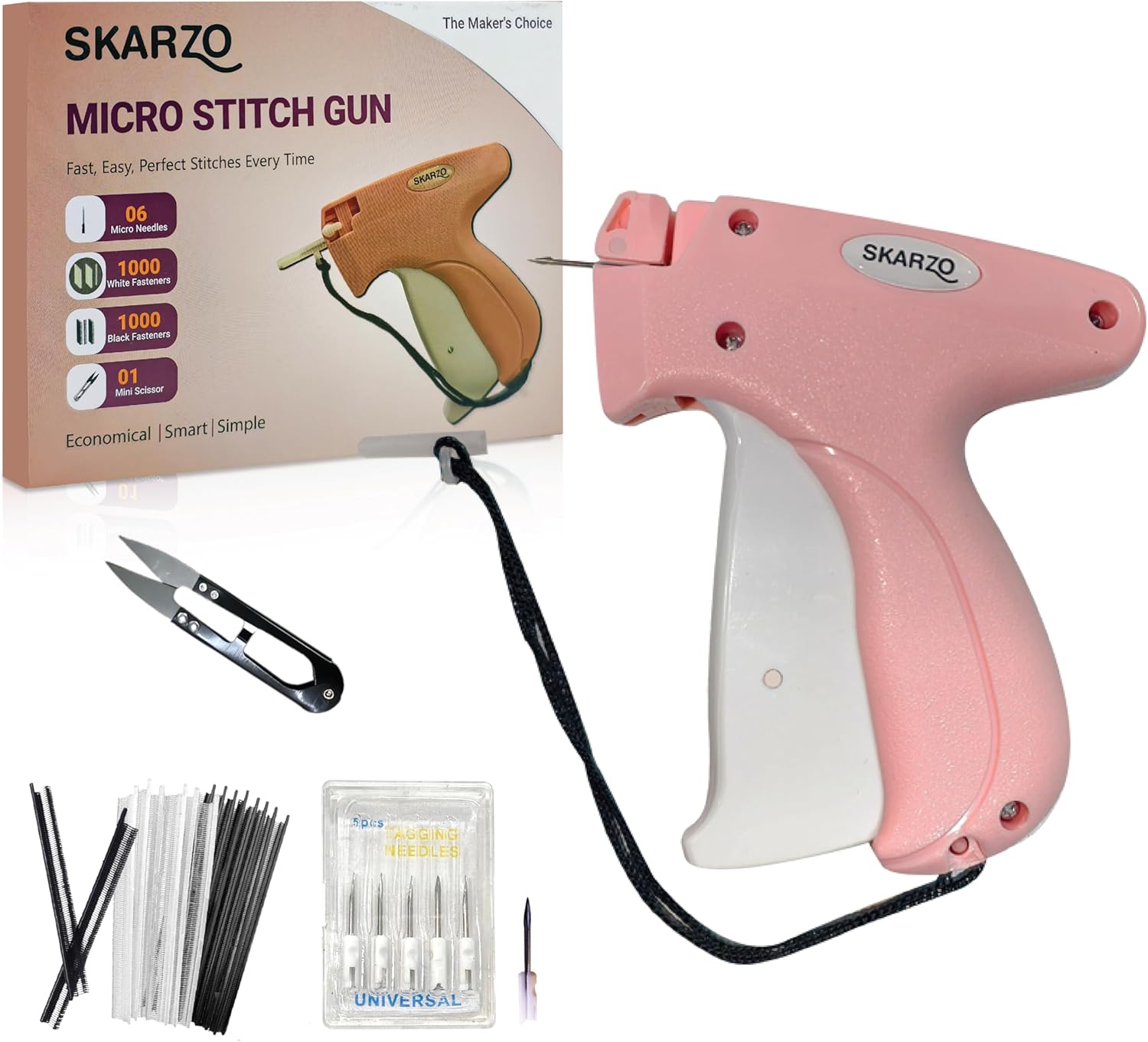 Amazon.com : SKARZO Micro Stitch Gun for Clothes - Handheld Stitching ...