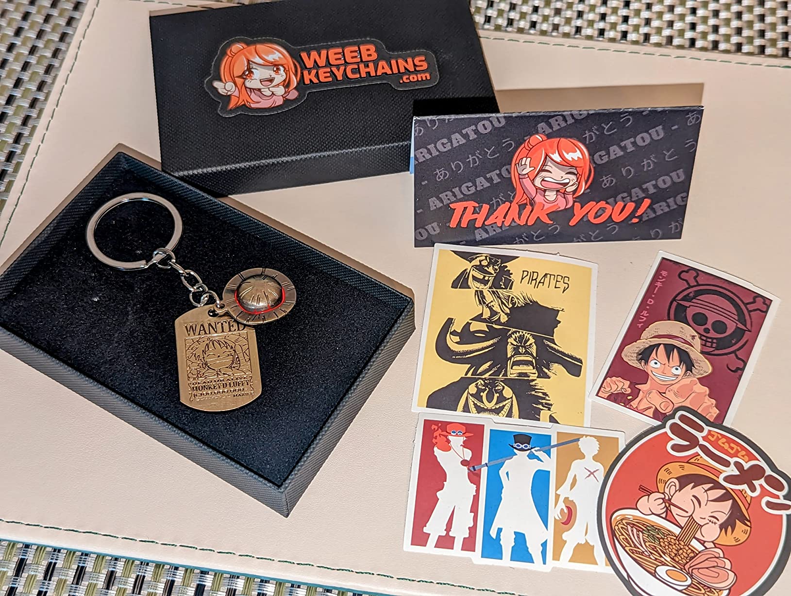 Weeb Keychains - Gift Boxed One Piece Keychain - Set Sail with an Anime ...