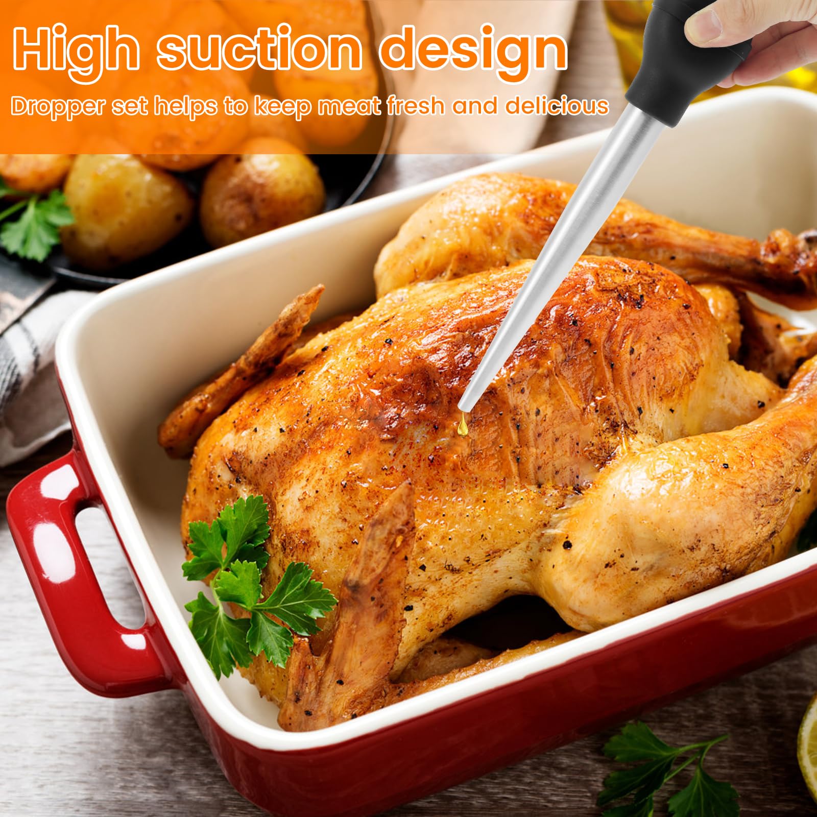 Turkey Baster Stainless Steel Syringe, Flavor Injector Needle,With ...