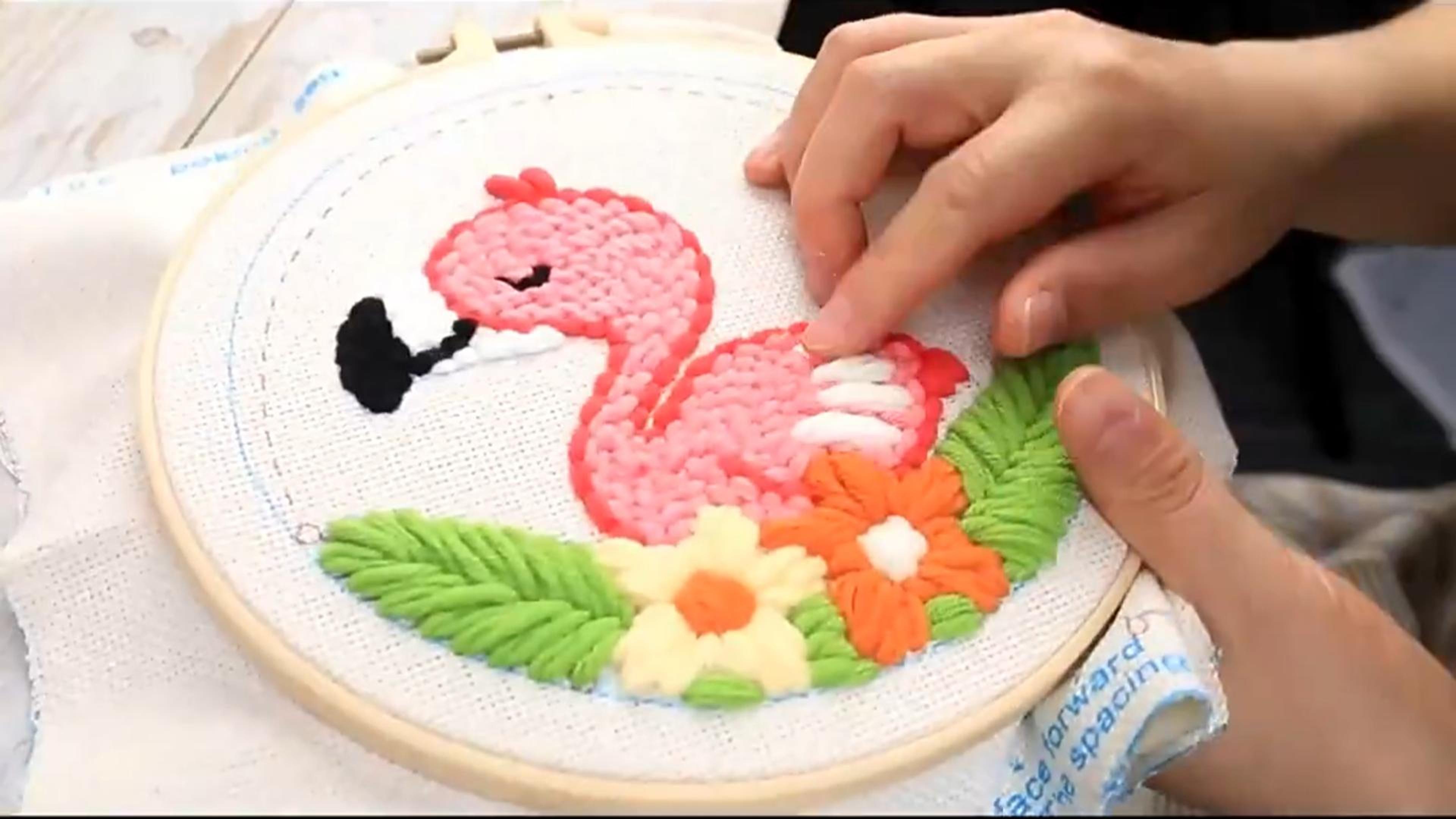 Watch Tutorials for beginners,how to complete the Punch Needle Kit on ...