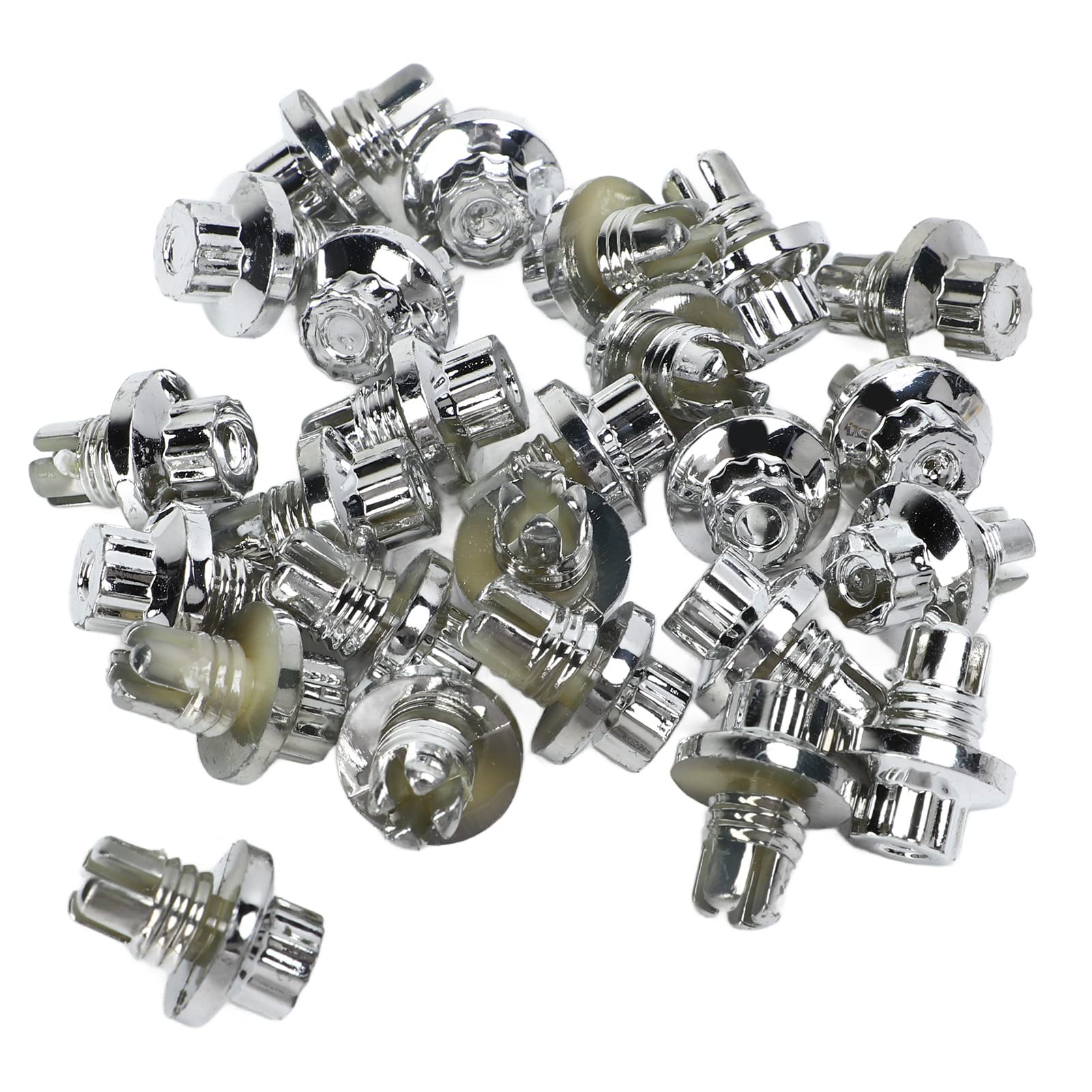 Amazon.com: Car Wheel Rivets, 25pcs Plastic Silver Replacement Nuts for ...