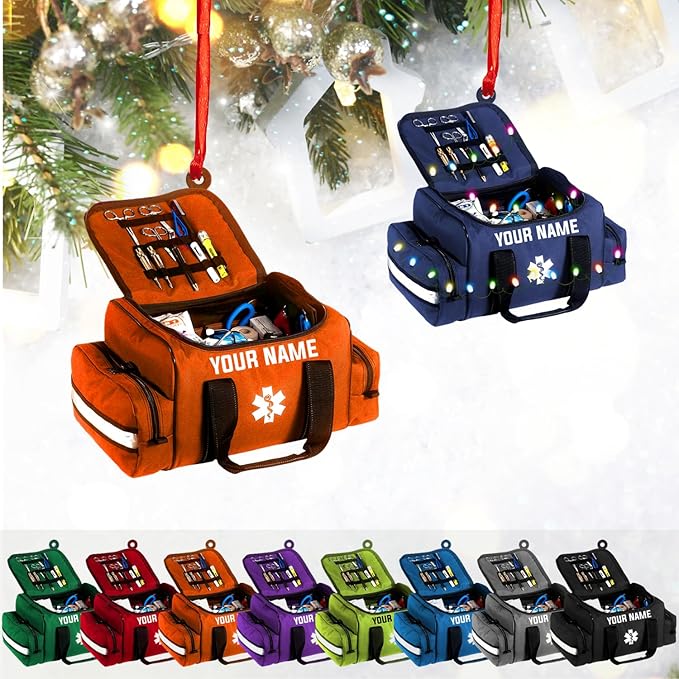 Amazon.com: Tinoshop Personalized EMS EMT Paramedic Christmas Ornament ...
