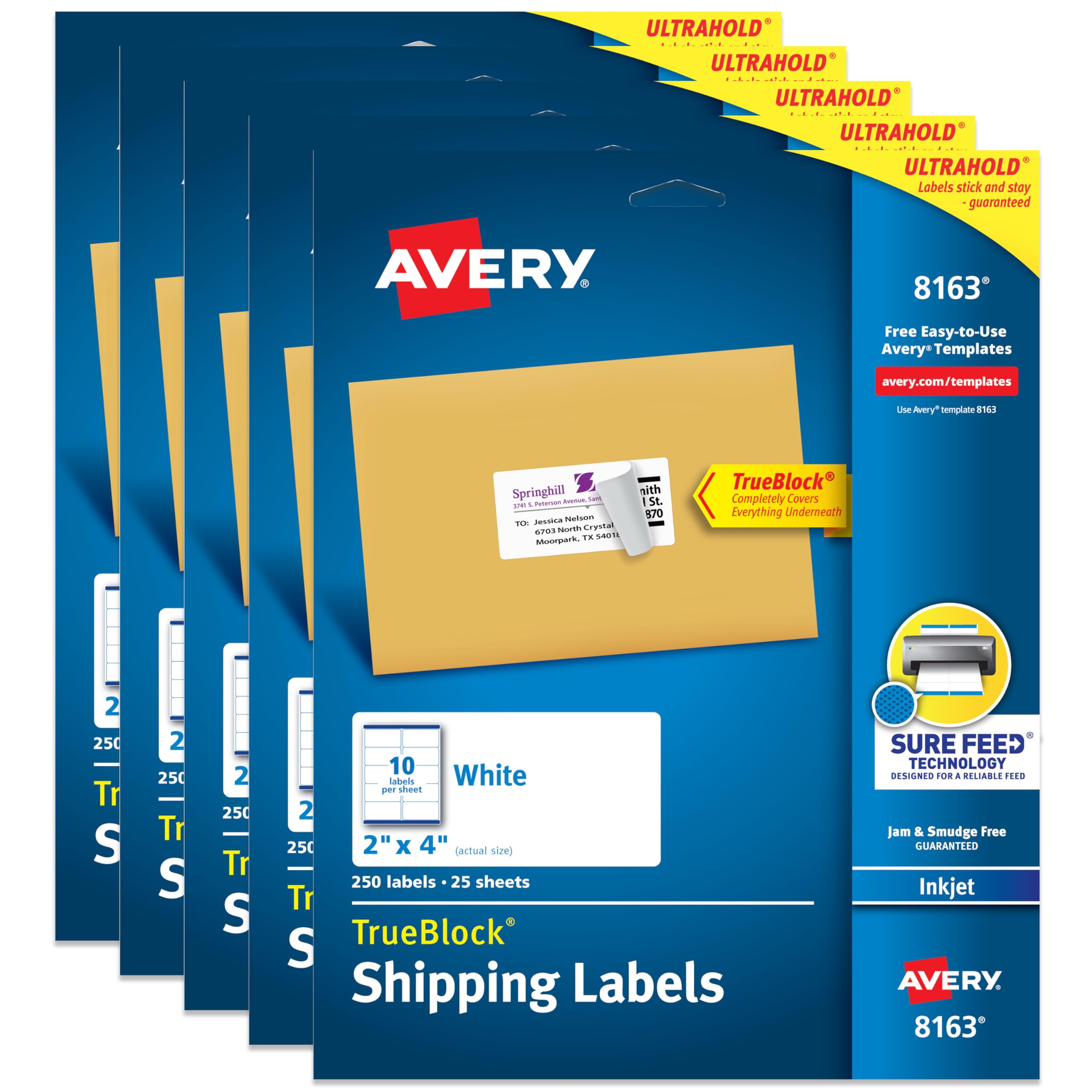 Snapklik.com : Avery TrueBlock Printable Shipping Labels