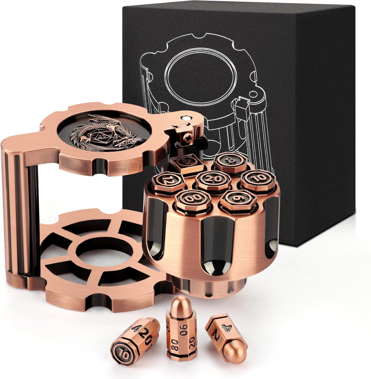 Amazon.com: HTSHO Revolver Dice Set, Bullet Dice Set Revolver, Unique ...