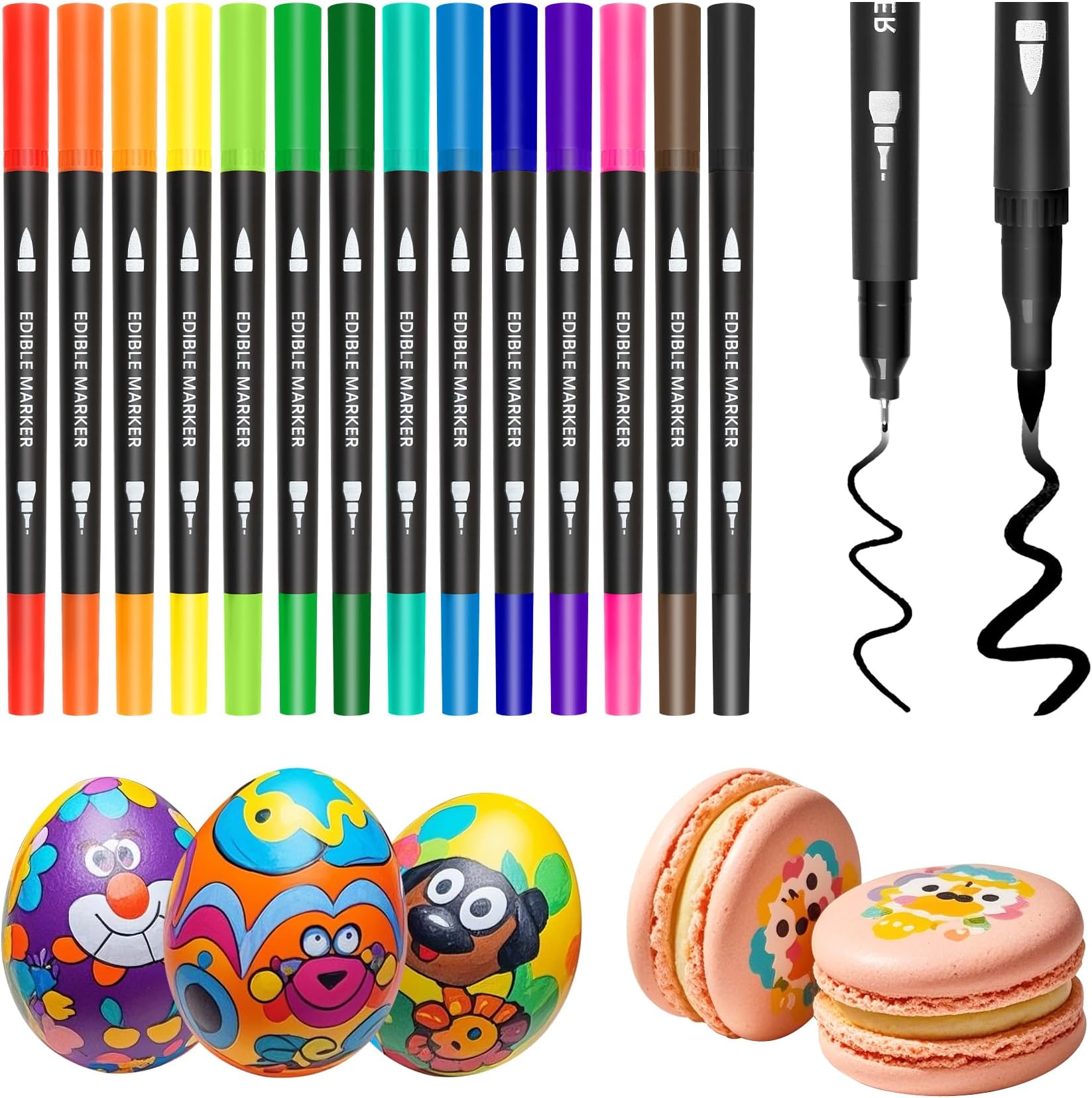 Amazon.com: FooDoodler Food Coloring Markers - 10 Colors - Kosher (1, A ...