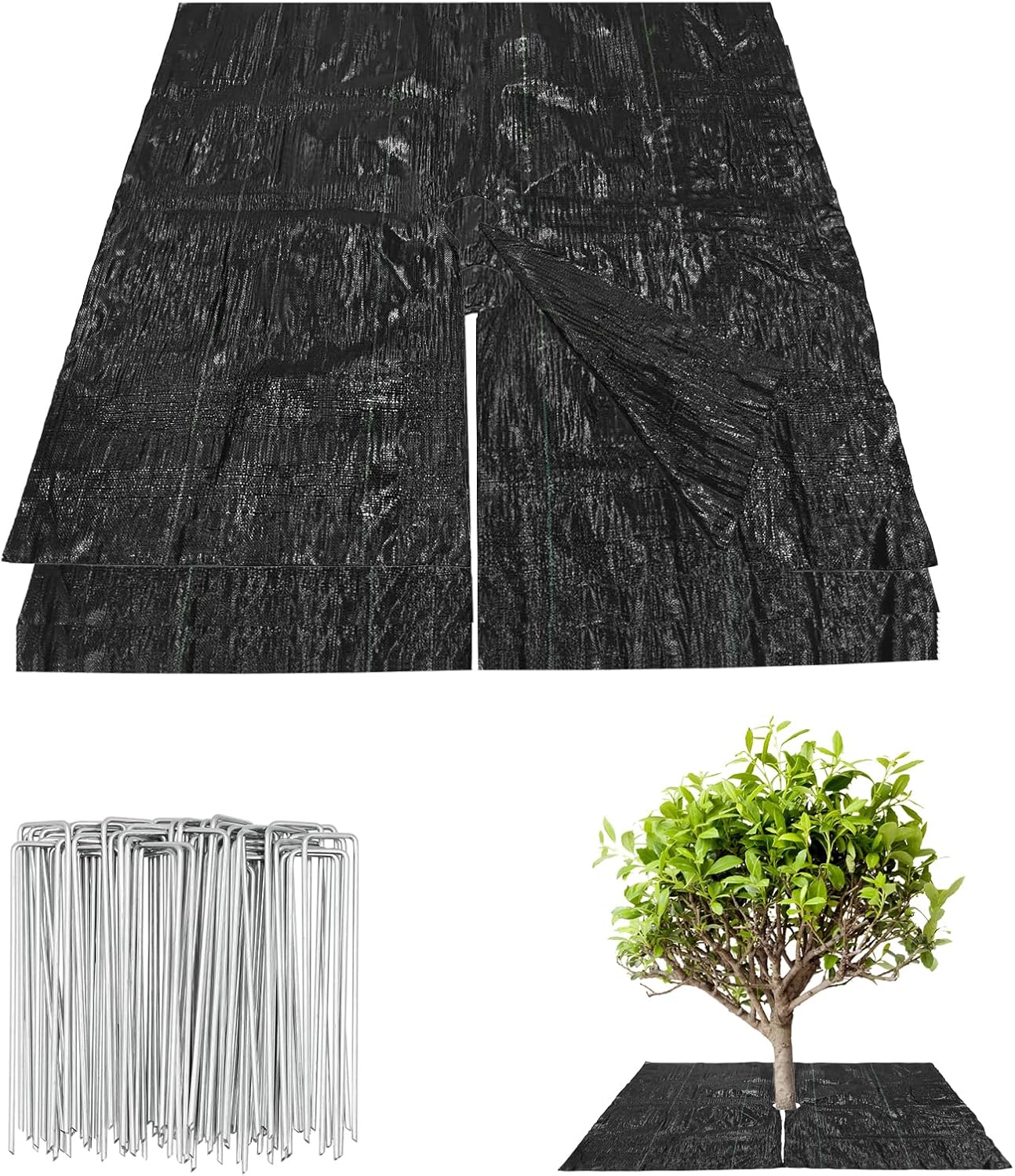 Amazon.com : HaRunda 4 x 4FT Tree Protection Weed Mat, Square Weed ...