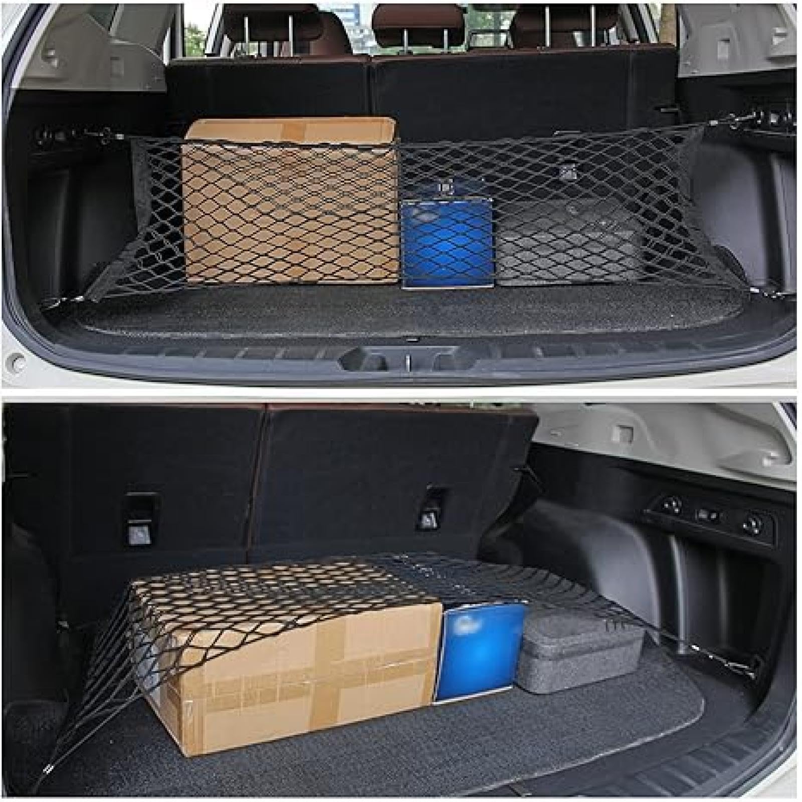 Car Trunk Storage Bag With Hooks To Organizer Car Trunk Net Nylon SUV ...